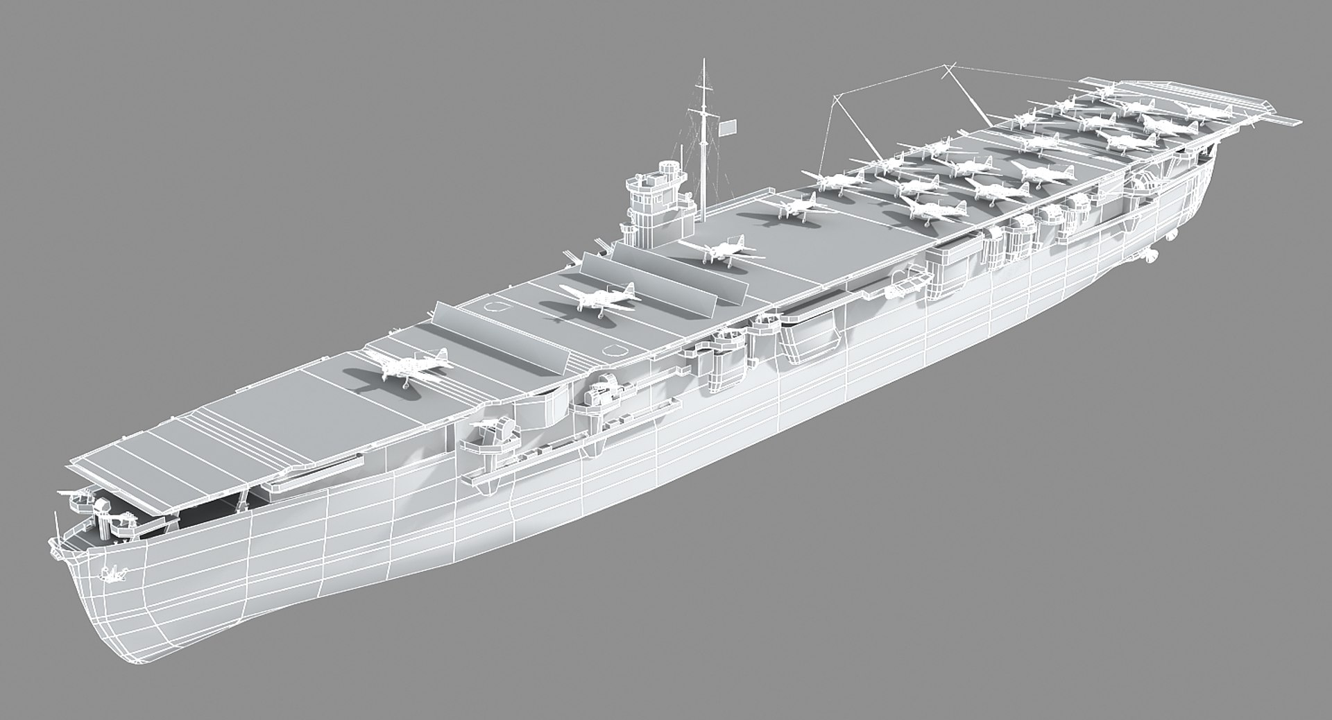 3D japanese aircraft carrier soryu model - TurboSquid 1305537