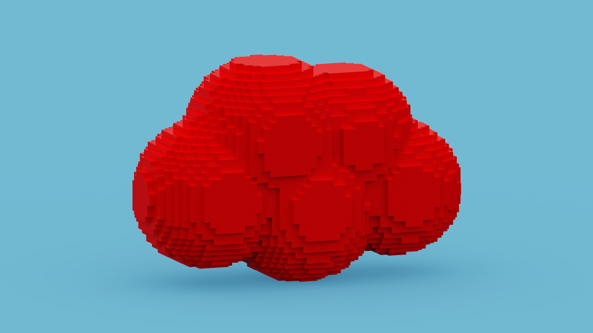 Red Voxel Cloud 3D Model - TurboSquid 2119803