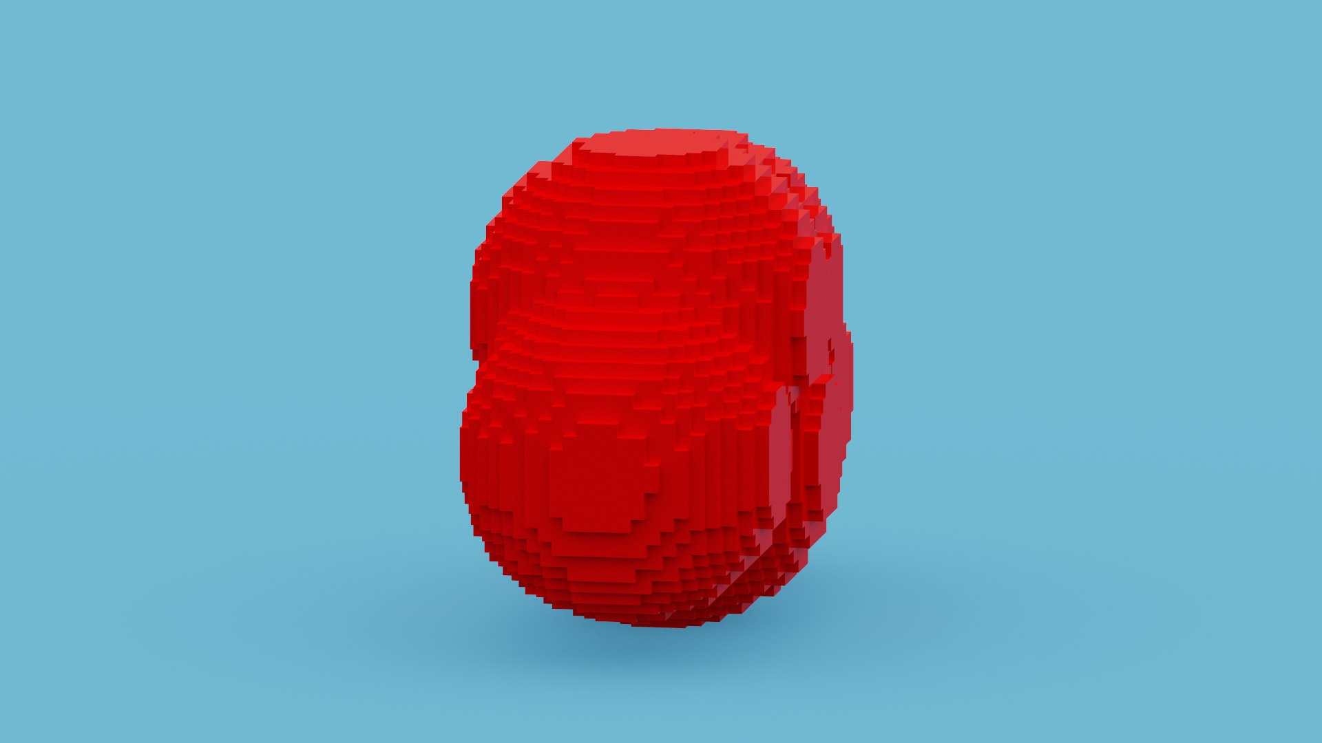Red Voxel Cloud 3D Model - TurboSquid 2119803