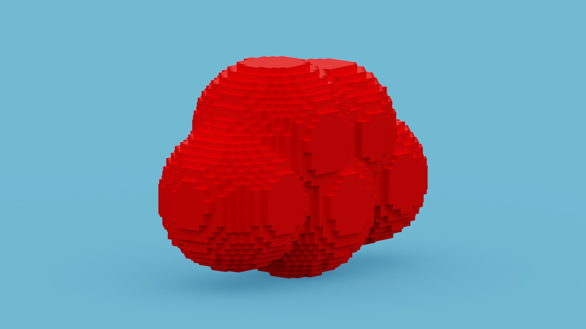 Red Voxel Cloud 3D Model - TurboSquid 2119803
