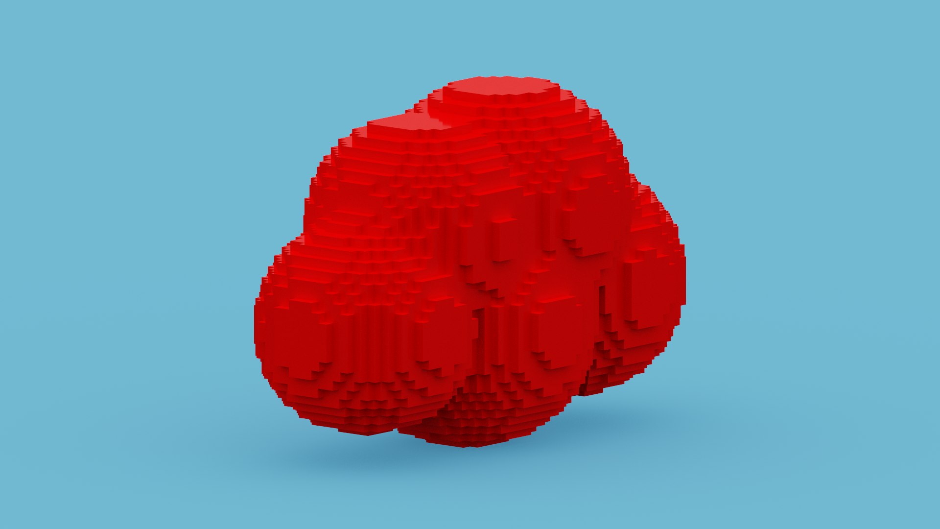 Red Voxel Cloud 3D Model - TurboSquid 2119803
