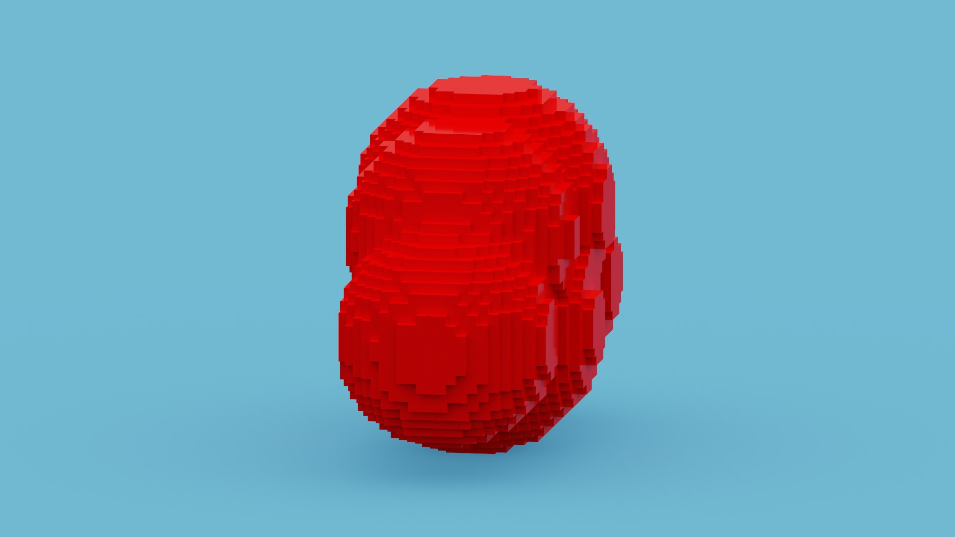 Red Voxel Cloud 3D Model - TurboSquid 2119803