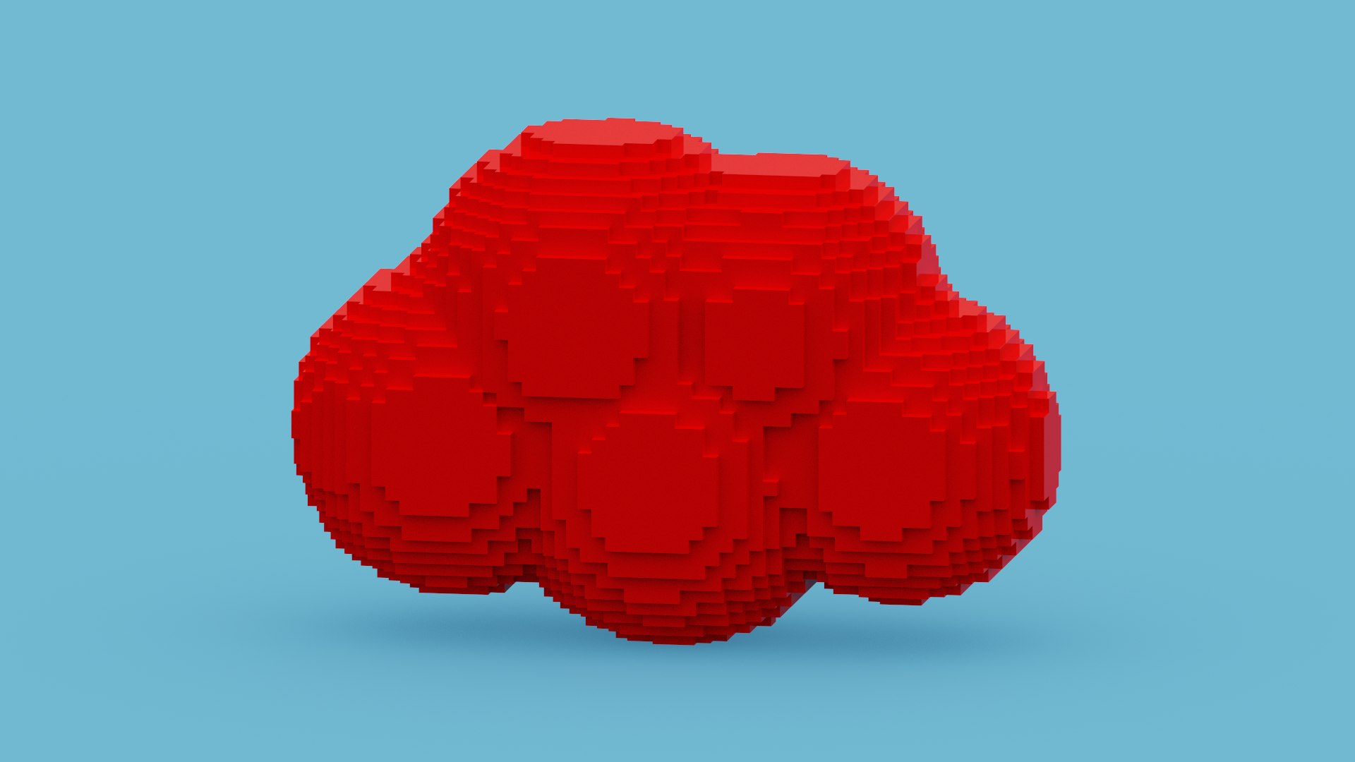 Red Voxel Cloud 3D Model - TurboSquid 2119803