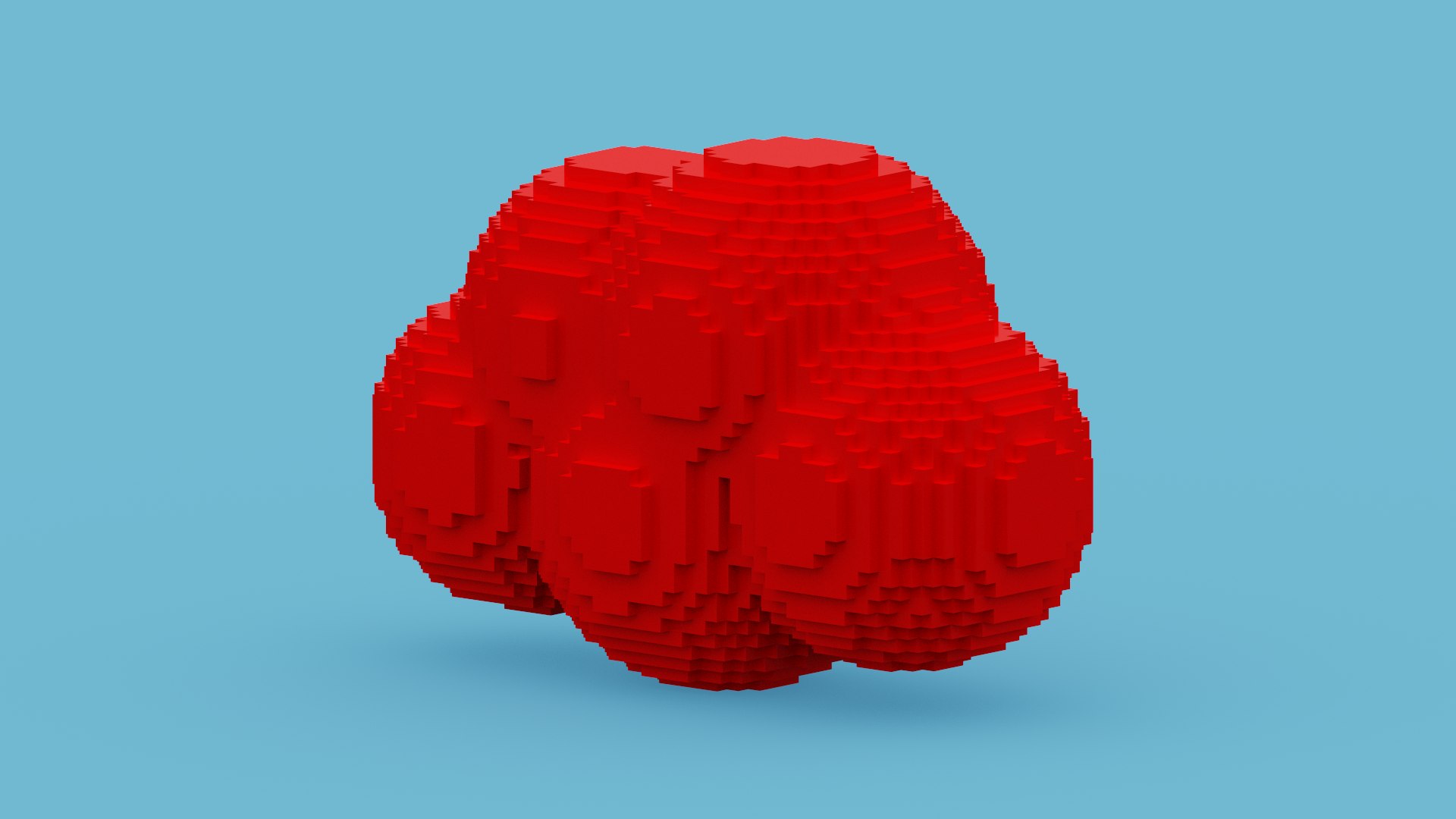 Red Voxel Cloud 3D Model - TurboSquid 2119803
