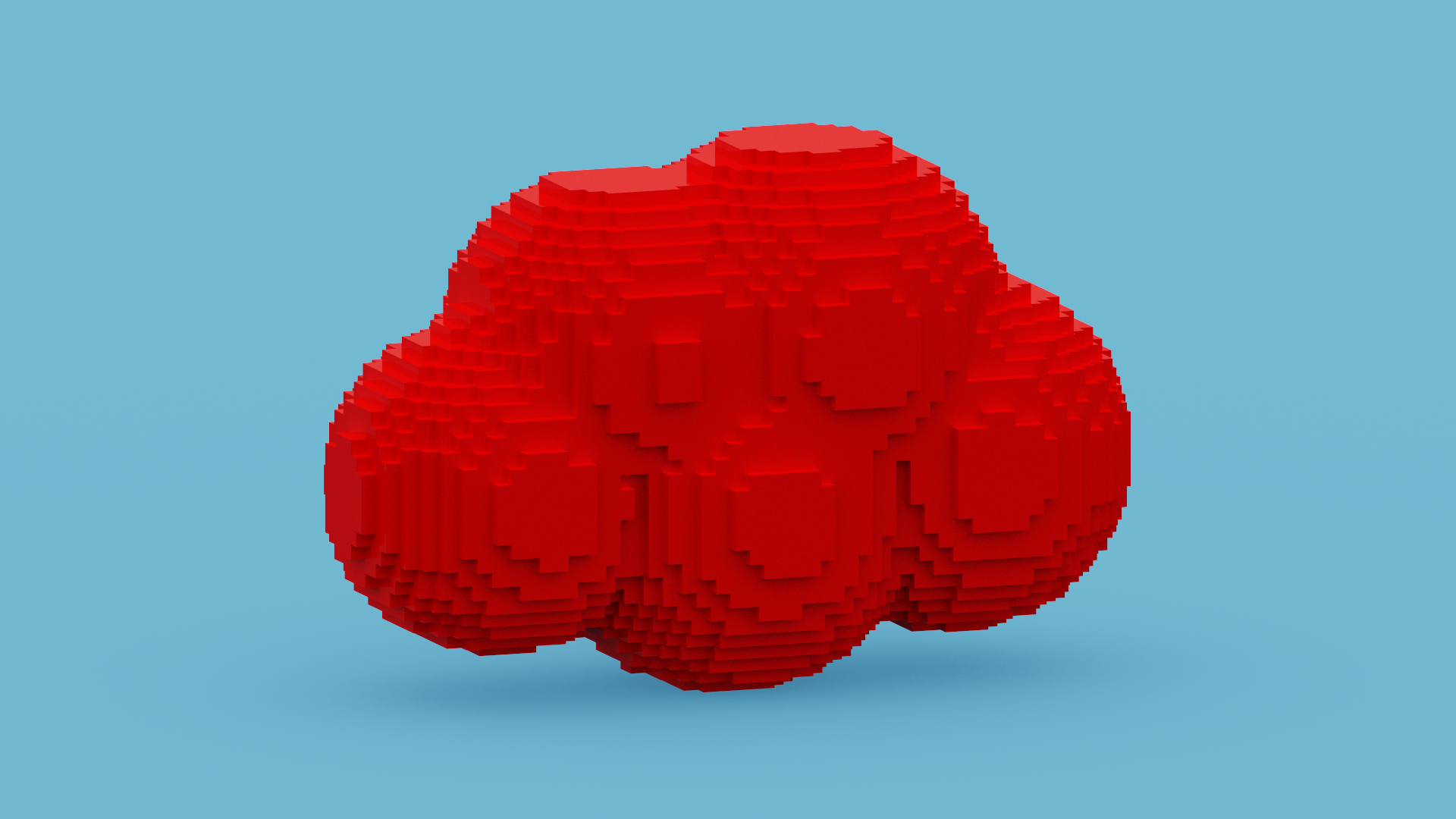 Red Voxel Cloud 3D Model - TurboSquid 2119803