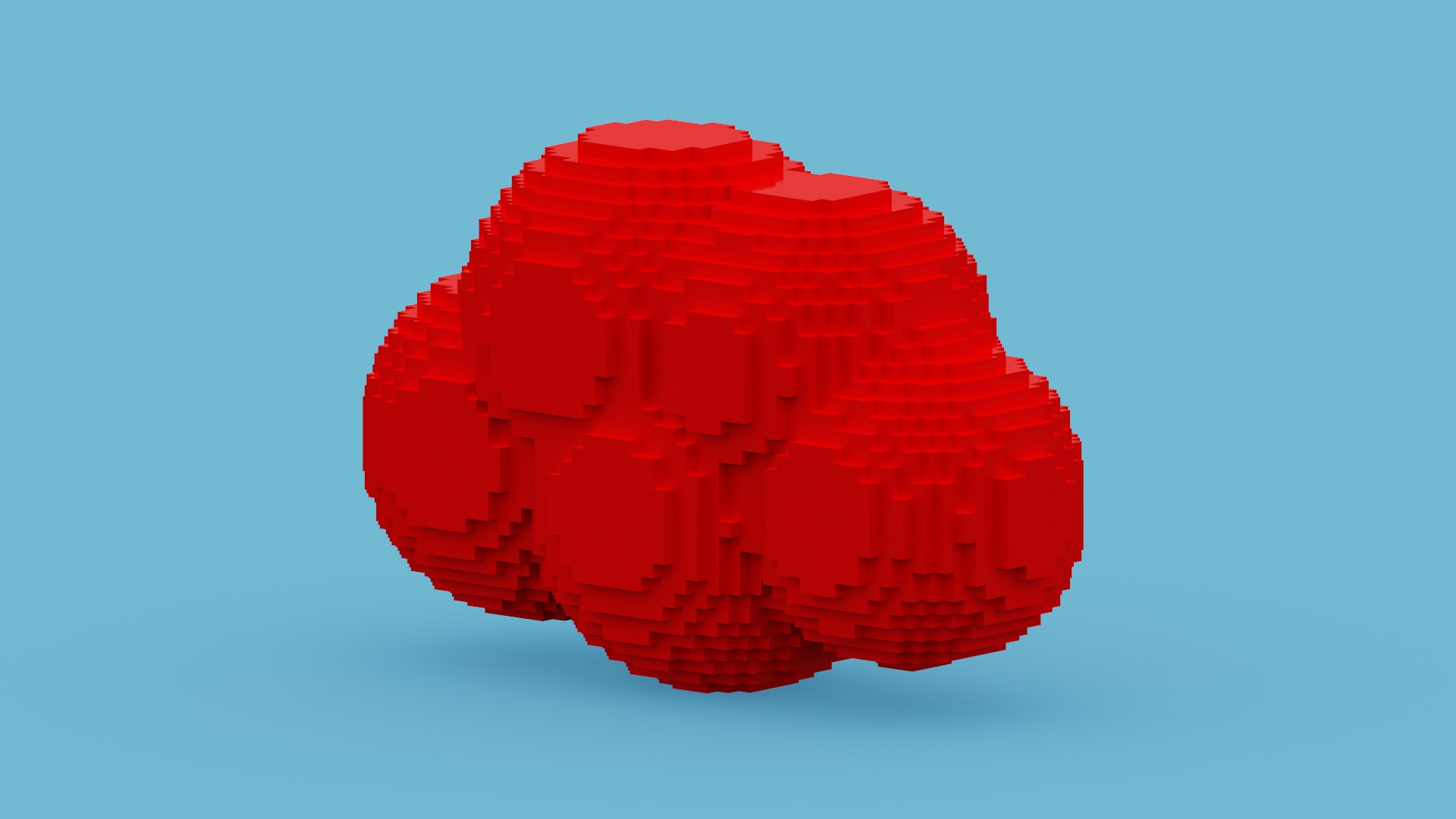 Red Voxel Cloud 3D Model - TurboSquid 2119803