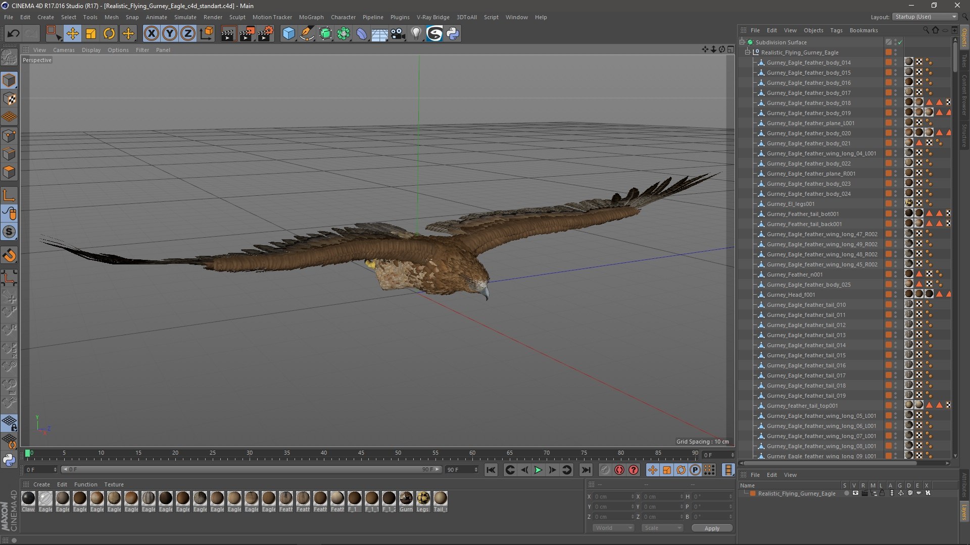 3D Realistic Flying Gurney Eagle Model - TurboSquid 2250495