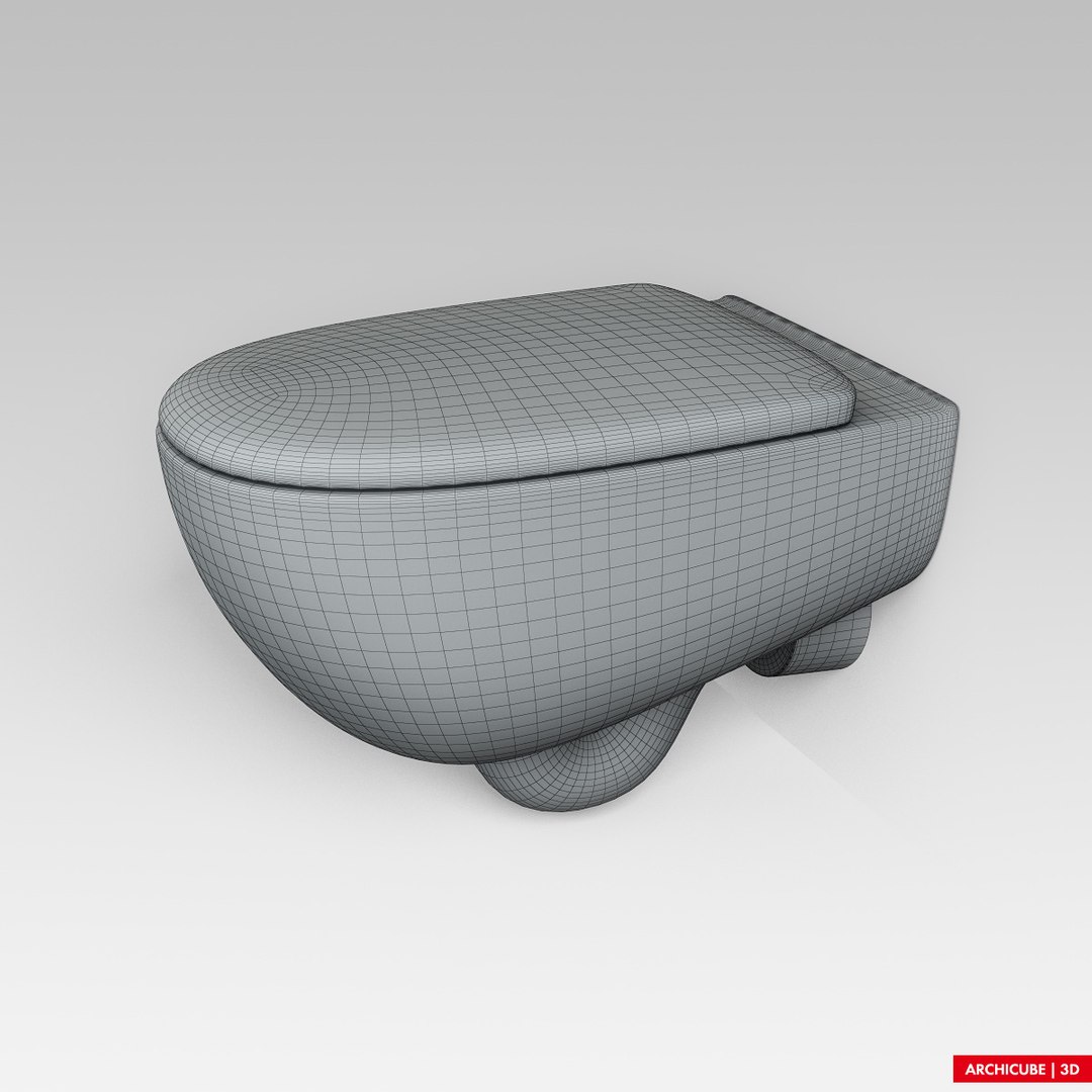 3d toilet model