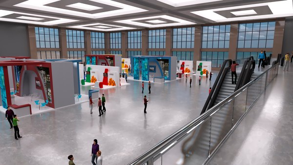 3D virtual event exhibition - TurboSquid 1681211