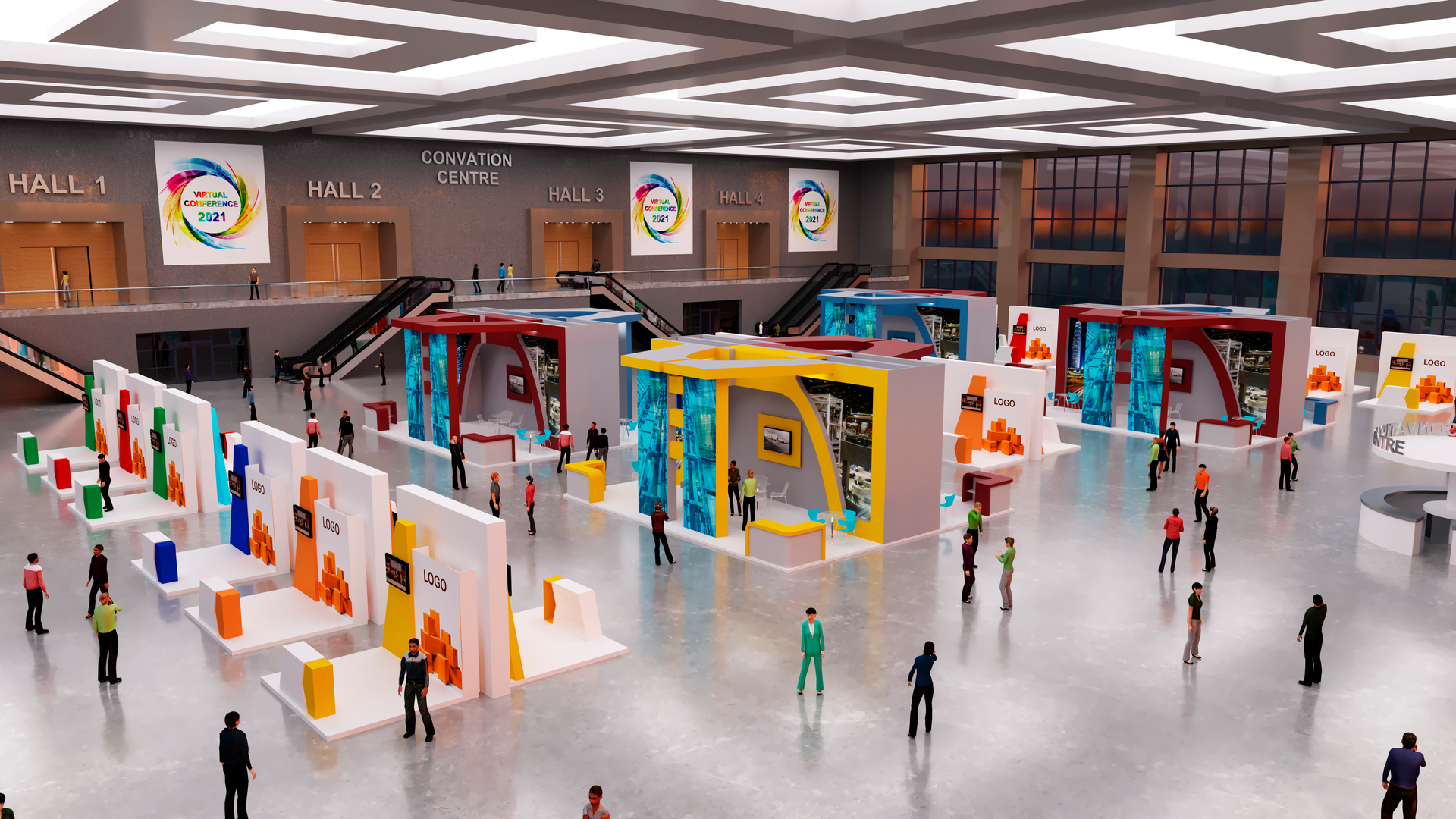 3D virtual event exhibition - TurboSquid 1681211