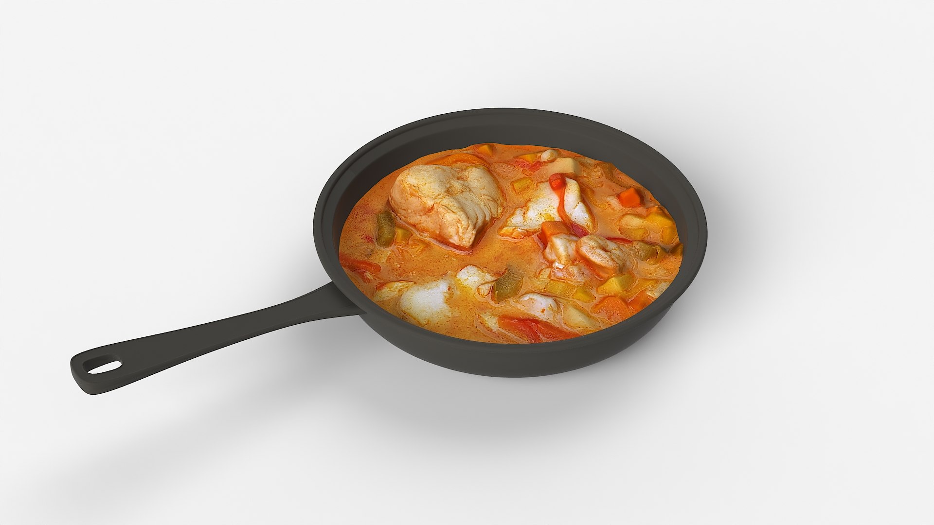 Pan 04 With Fish Model - TurboSquid 1897135