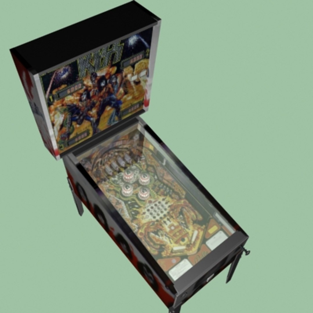 Kiss Pinball Machine 3d Model
