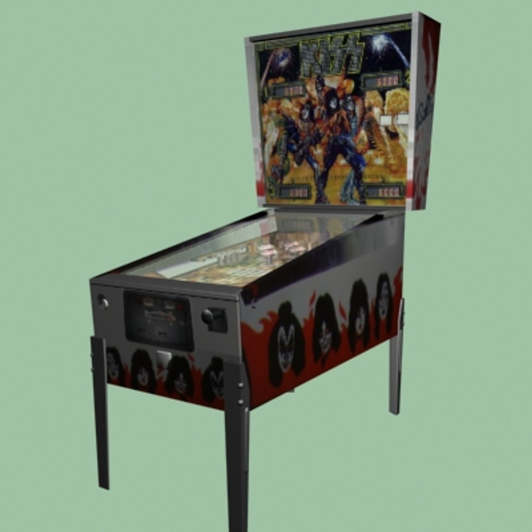 Kiss Pinball Machine 3d Model
