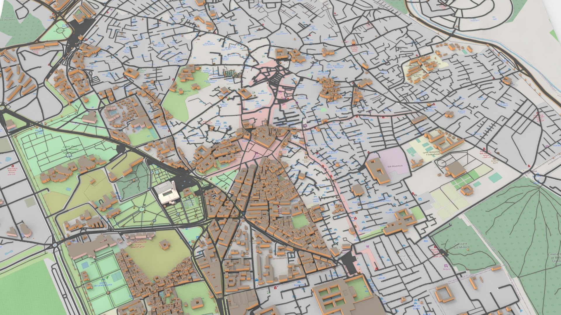 3D Cityscape Marrakesh Morocco model - TurboSquid 2134182