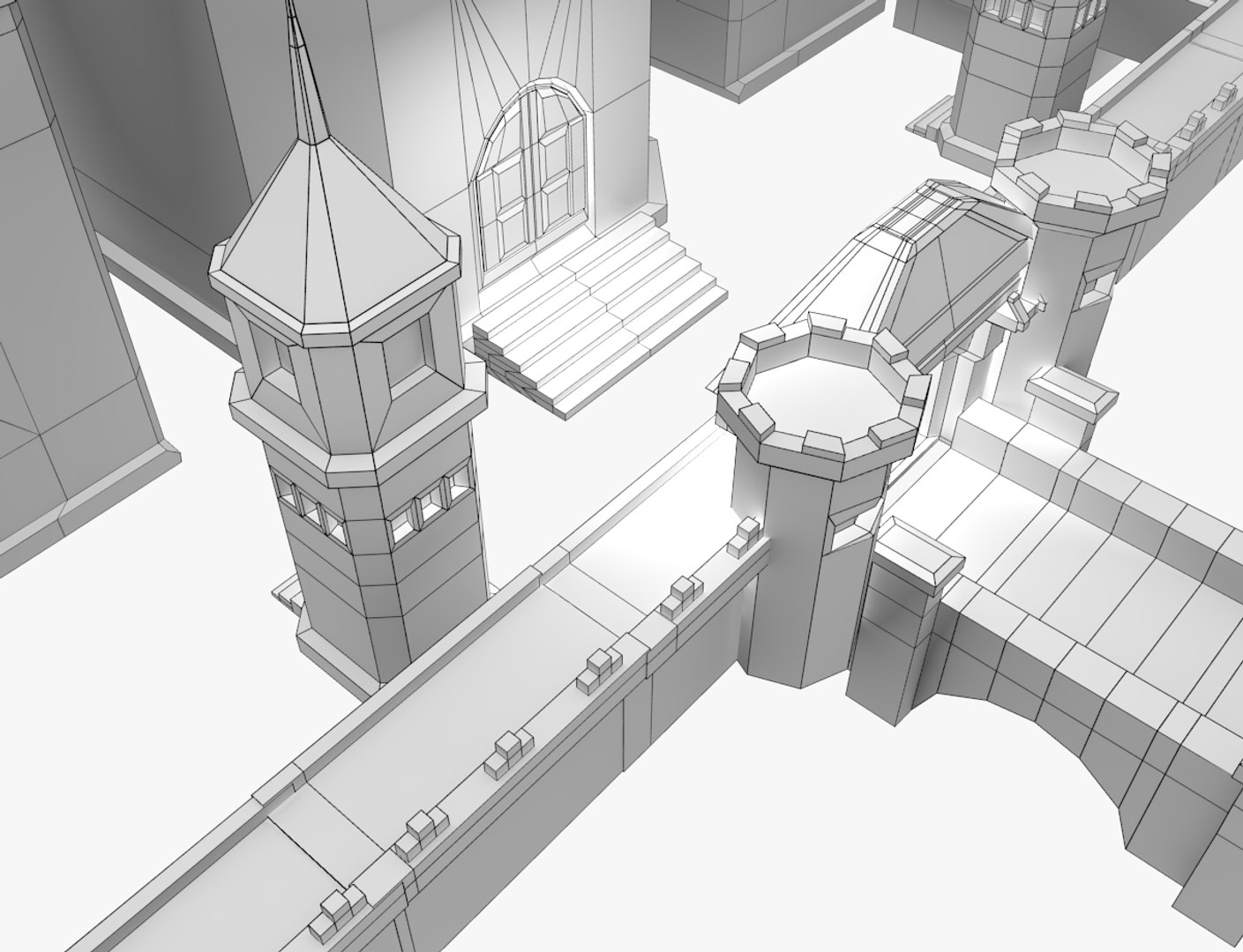 3D Modular Castle - TurboSquid 1443524