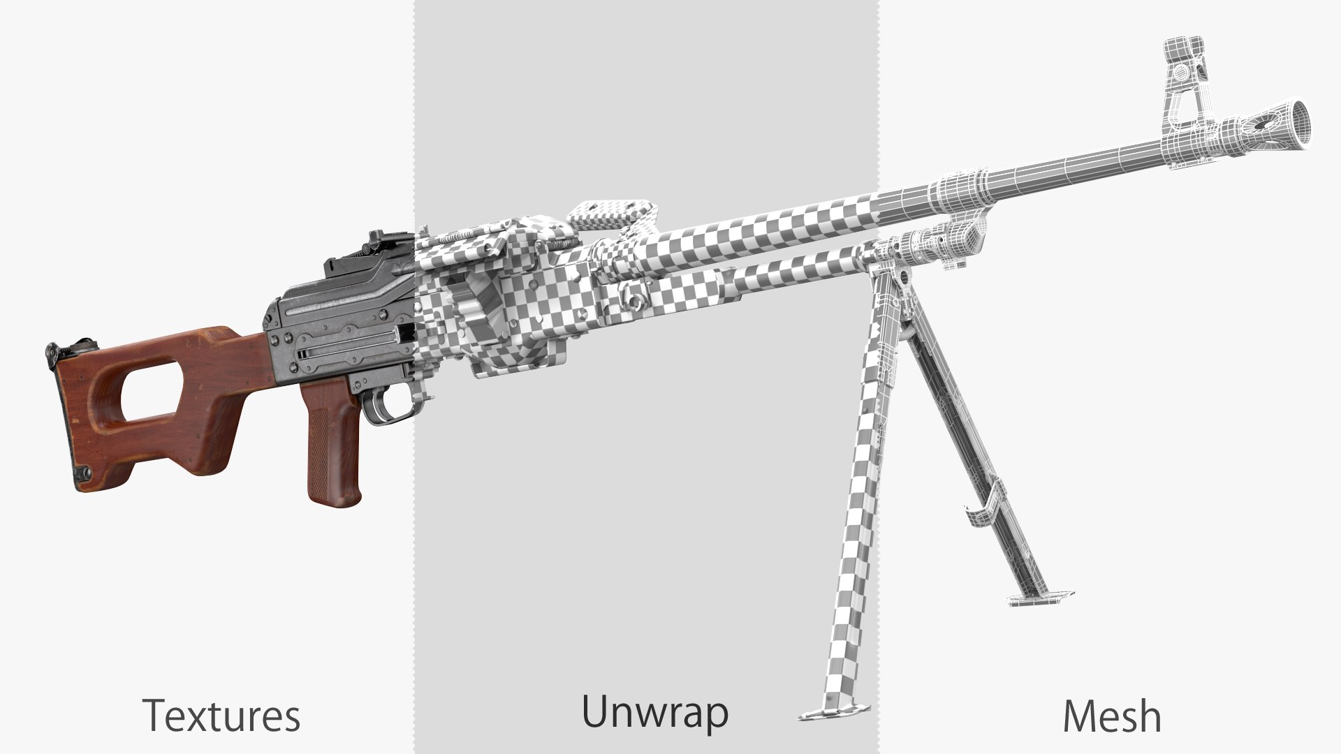 3D Model Machine Gun Pkm - TurboSquid 1231524