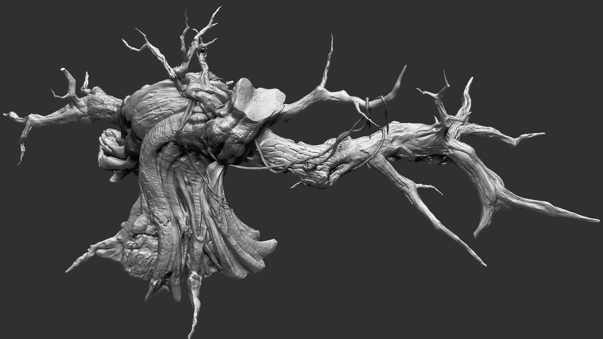 3D Tree Zbrush Sculpture Model - TurboSquid 2164559