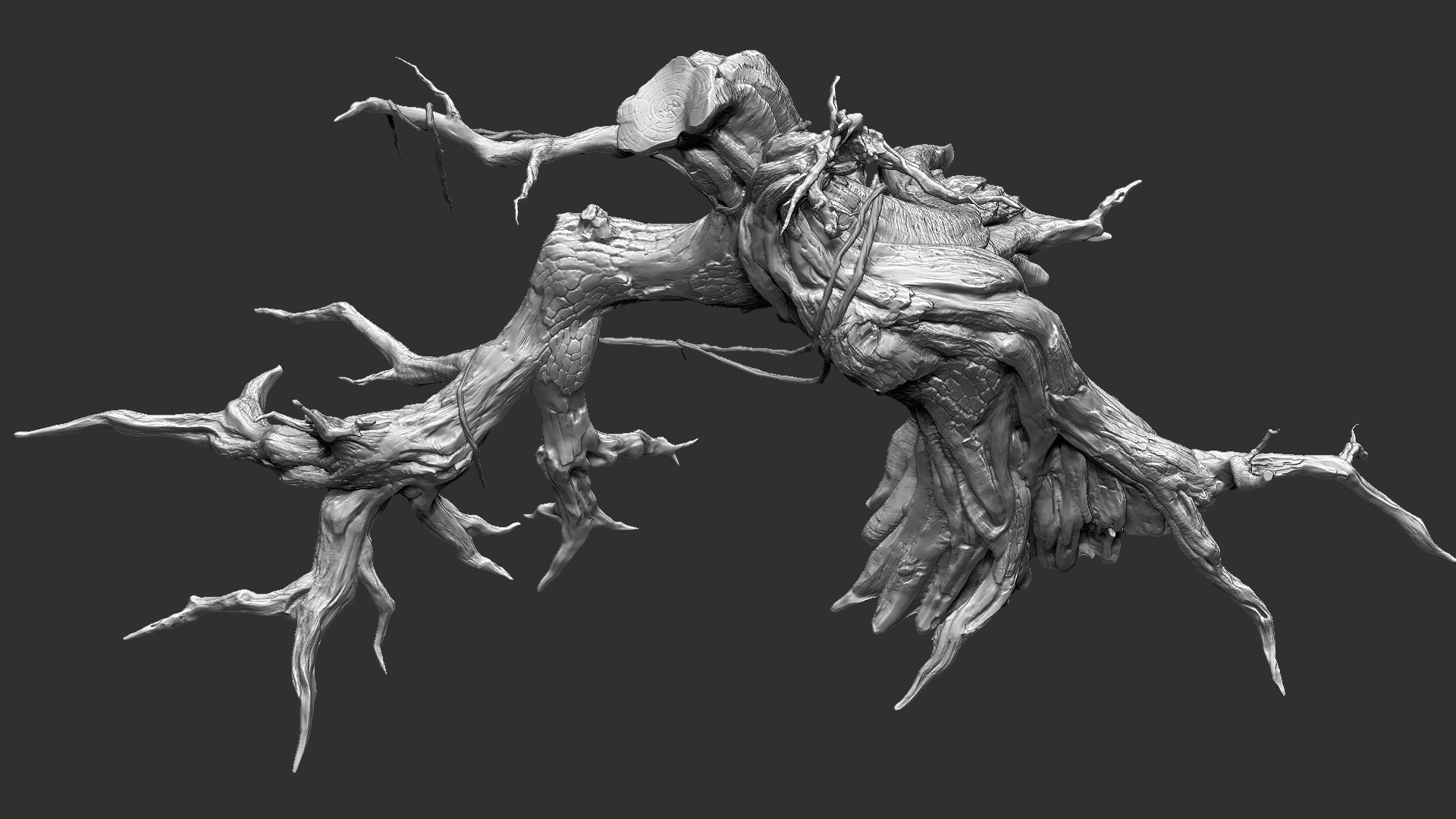 3D Tree Zbrush Sculpture Model - TurboSquid 2164559