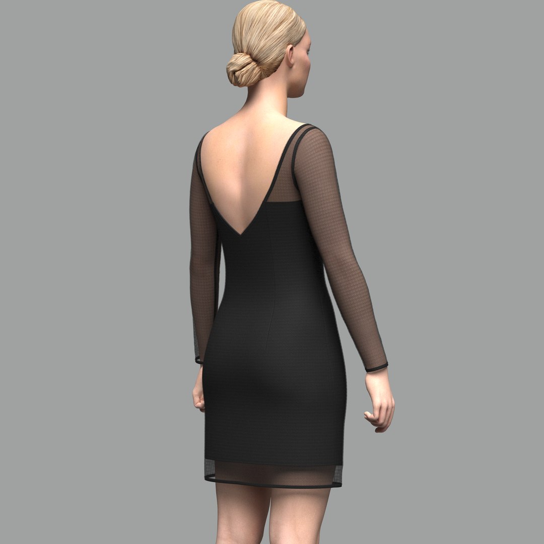 Mesh Dress 3D Model - TurboSquid 2242070