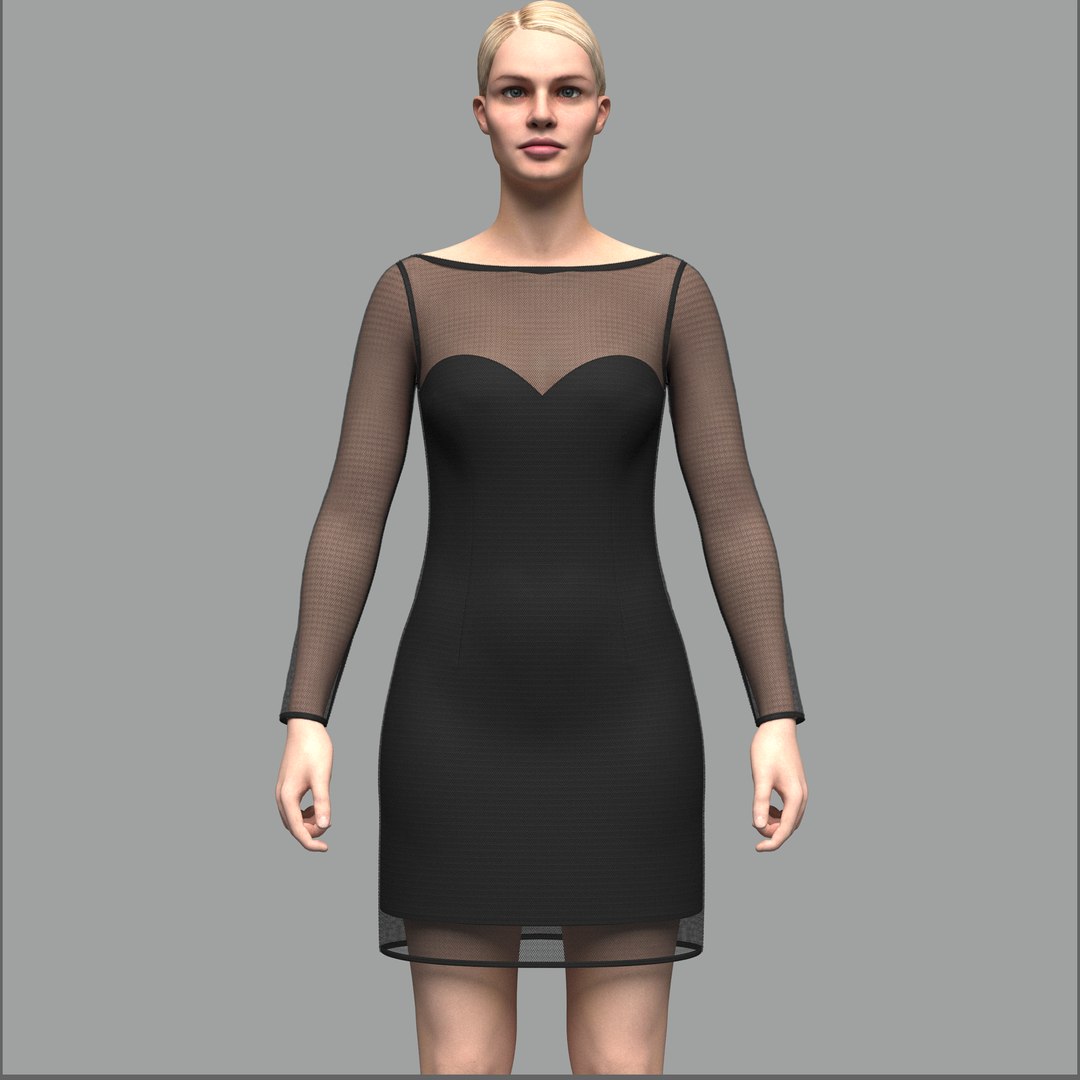 Mesh Dress 3D Model - TurboSquid 2242070