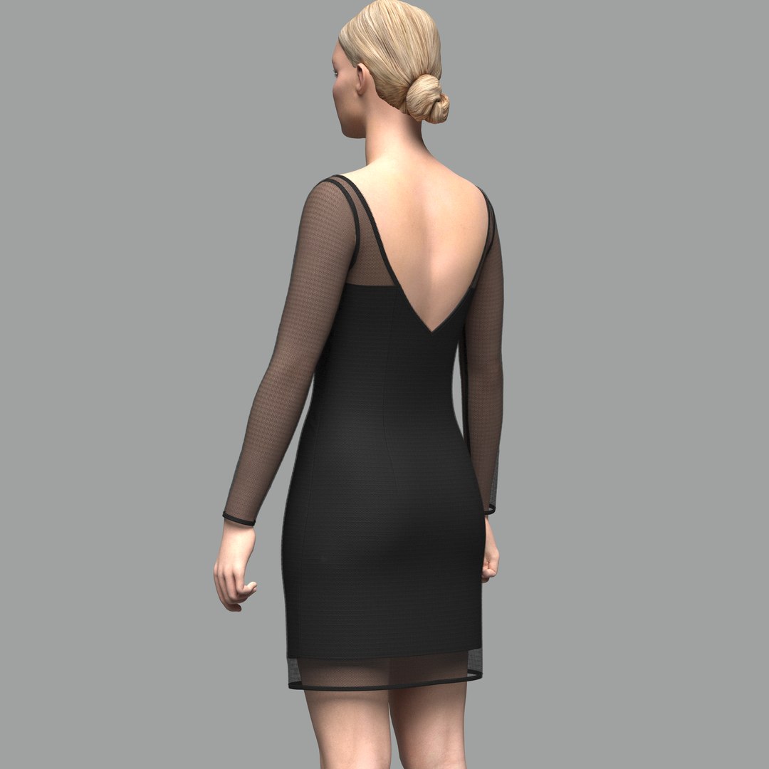 Mesh Dress 3D Model - TurboSquid 2242070