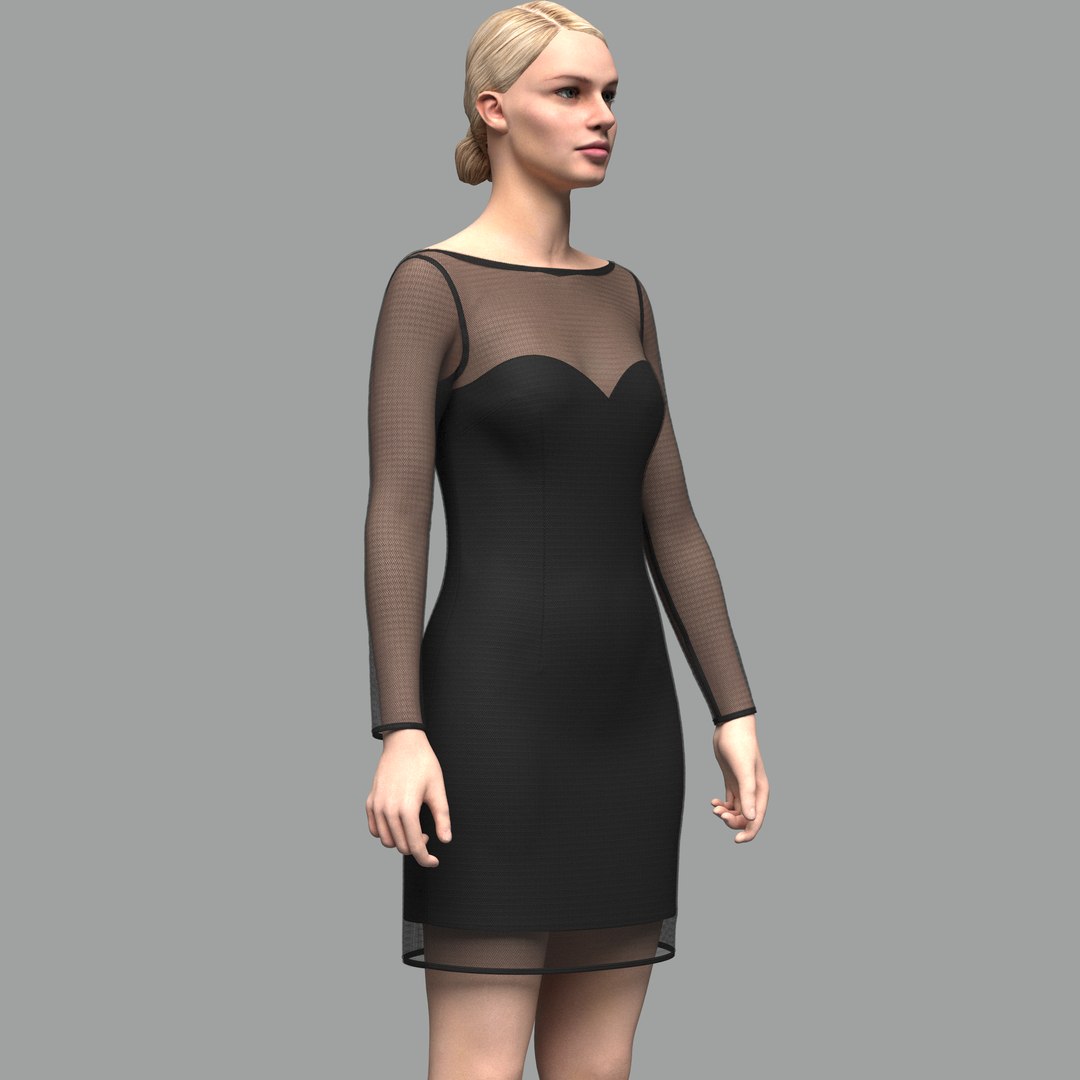 Mesh Dress 3D Model - TurboSquid 2242070