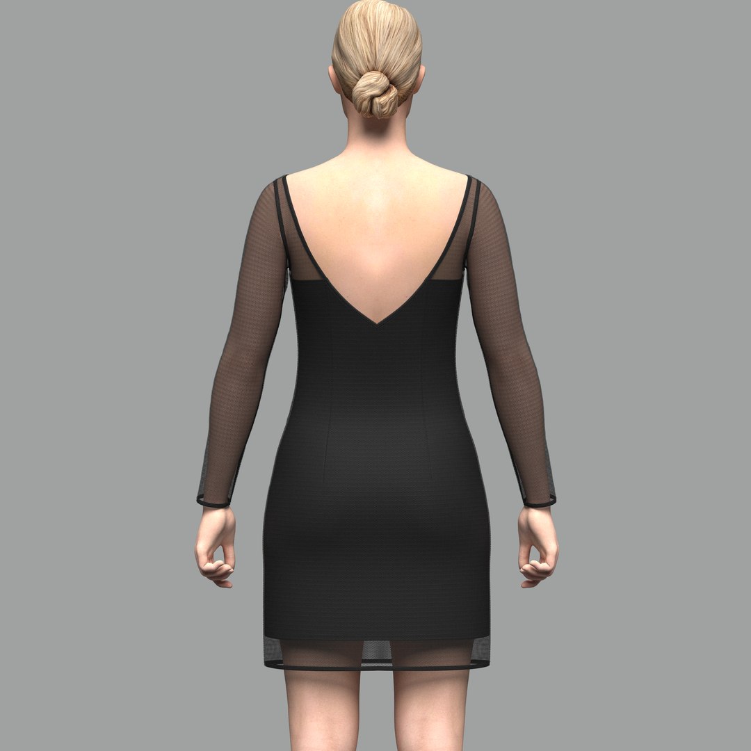 Mesh Dress 3D Model - TurboSquid 2242070