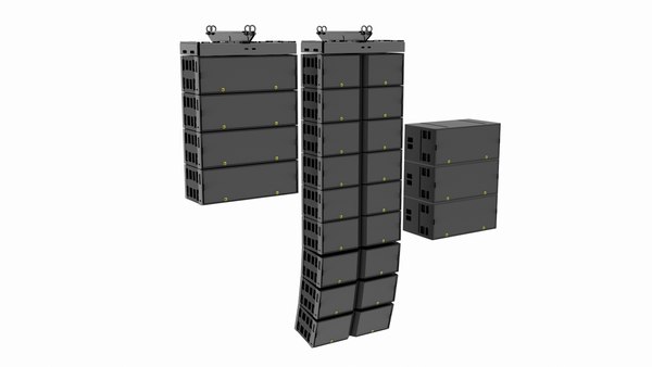 modelo 3d Configuración del sistema de sonido de concierto Line Array L ...