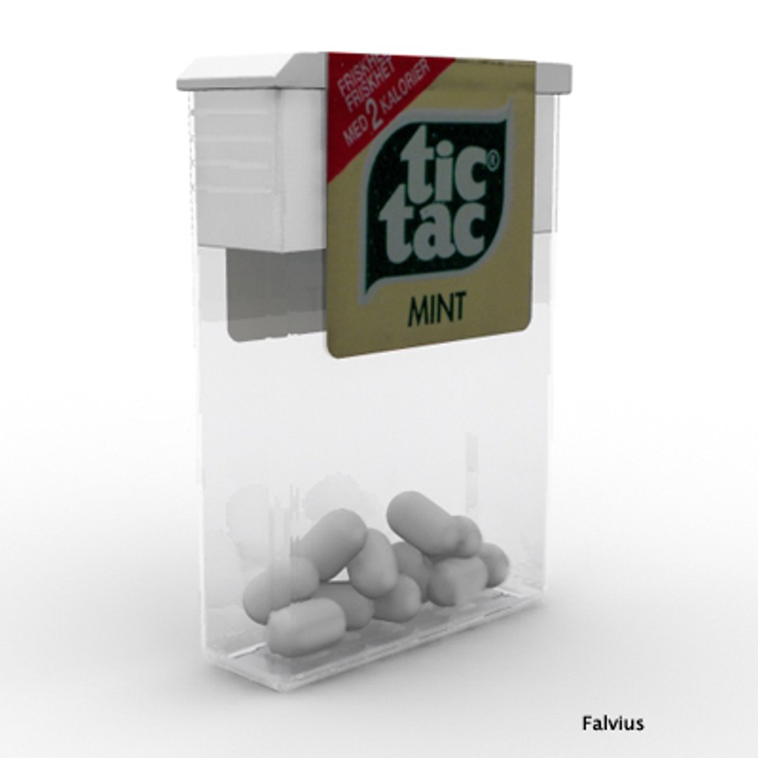 tic tac candy 3d model
