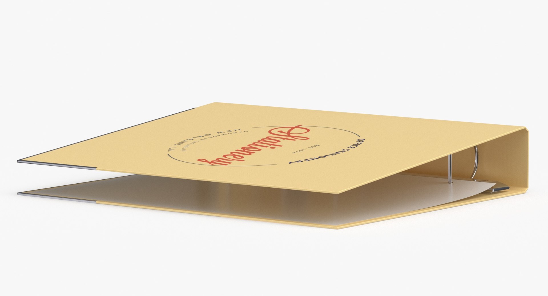 3D Office Stationary Binder Type 01 And 02 Different Poses Blank And ...