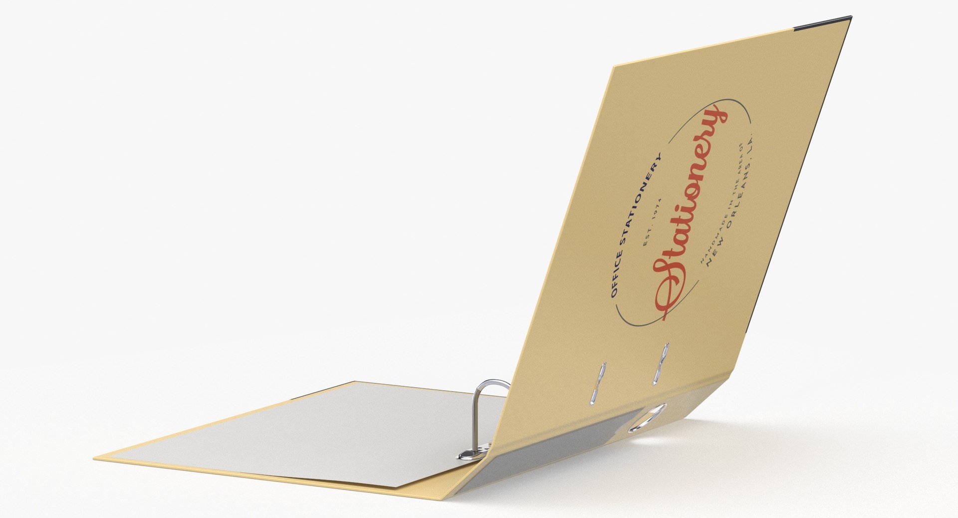 3D Office Stationary Binder Type 01 And 02 Different Poses Blank And ...