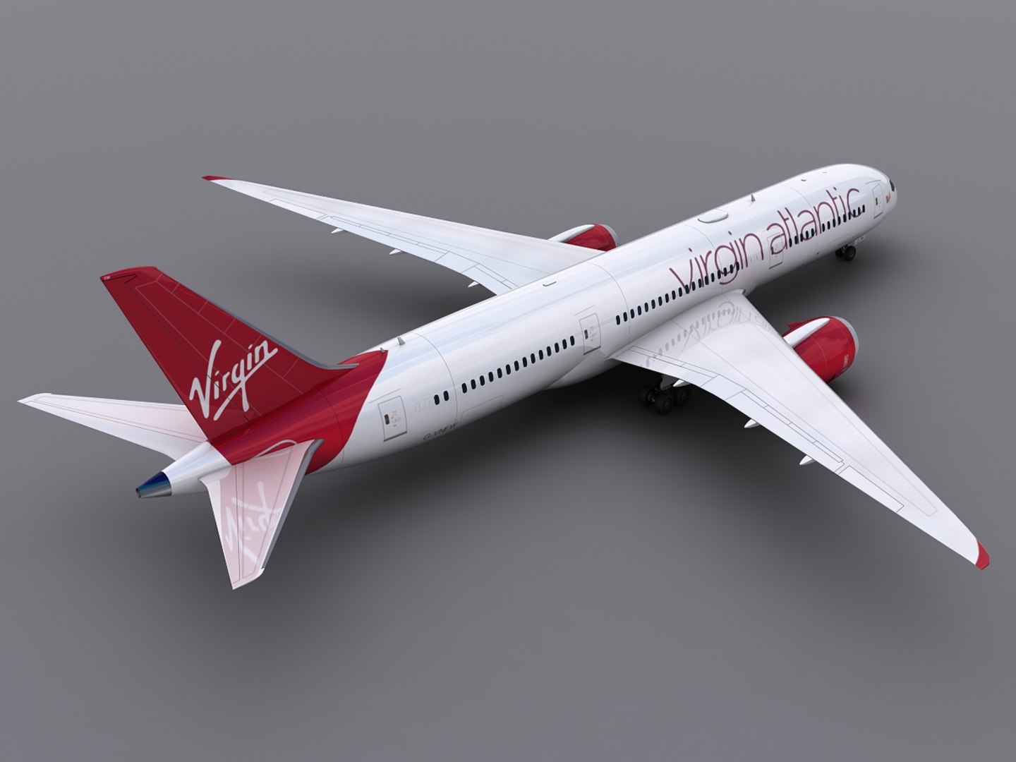 3d model aircraft virgin atlantic