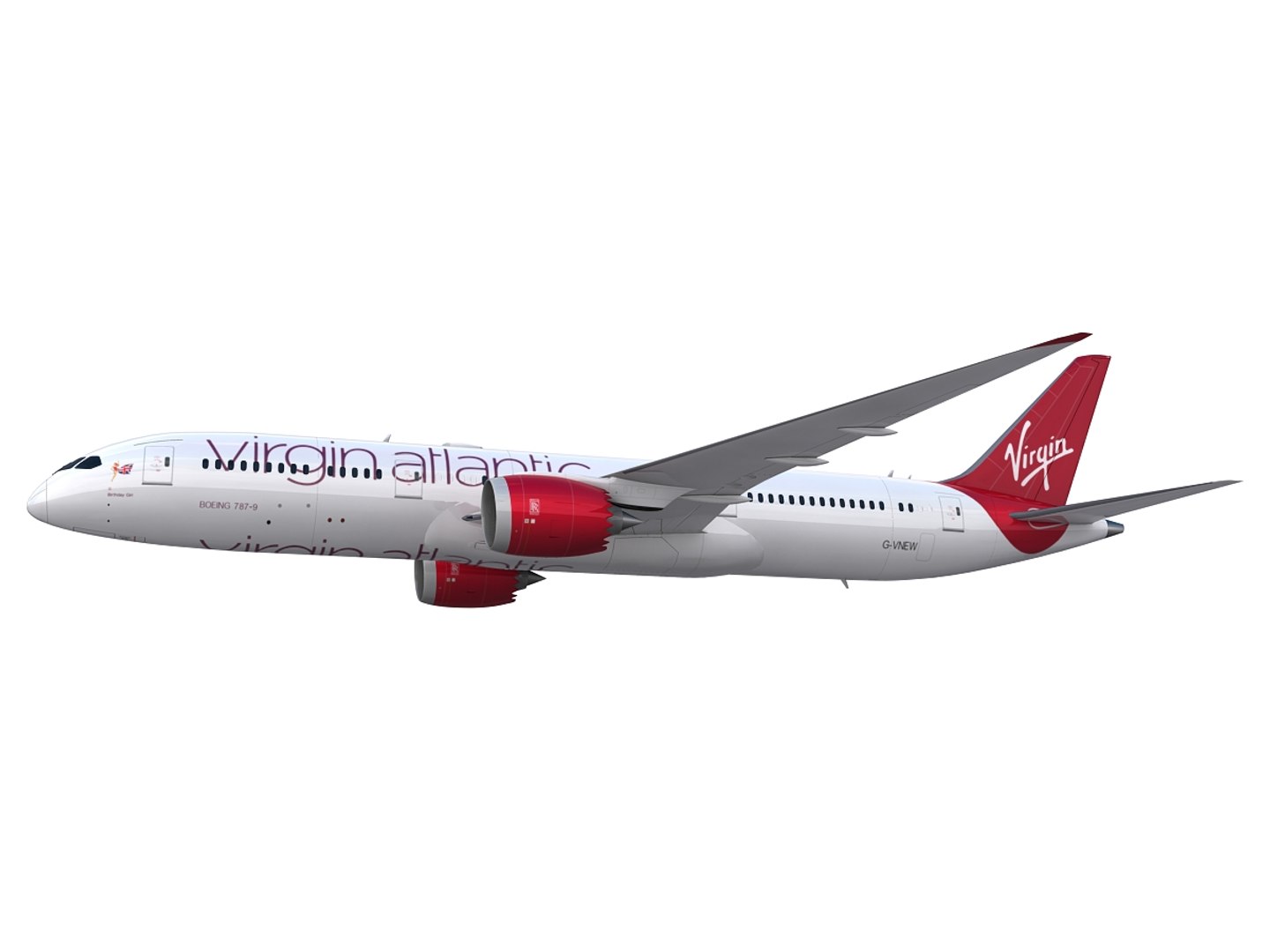 3d model aircraft virgin atlantic