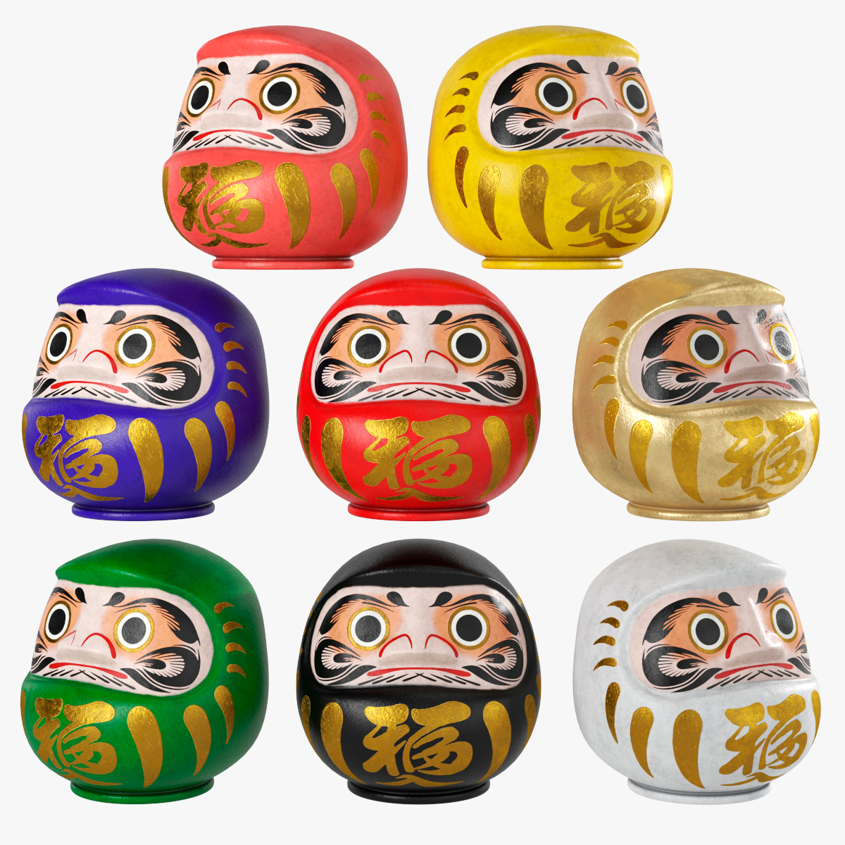 Daruma doll 3D model - TurboSquid 1581067