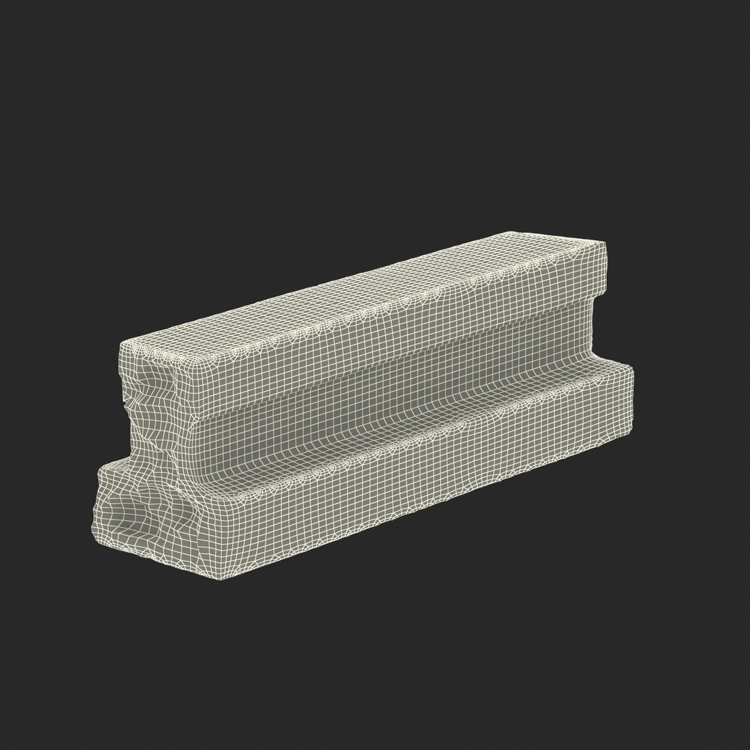 Concrete T-beam Chunk 3 3d Model