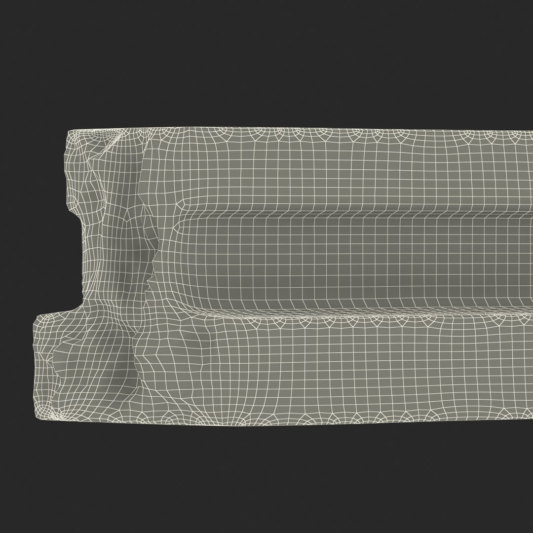 Concrete T-beam Chunk 3 3d Model