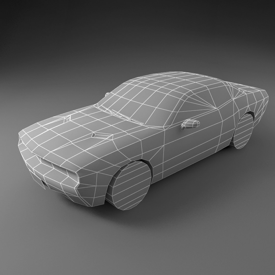 3d Model Dodge Challenger Car