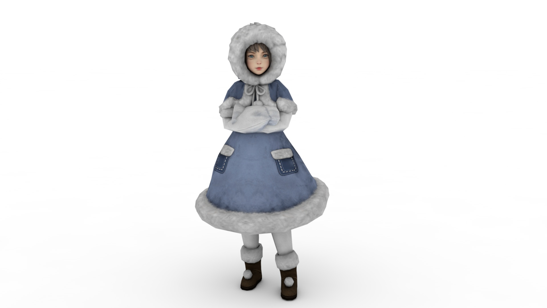 Realistic Little Girl Character 3D Model - TurboSquid 2186593