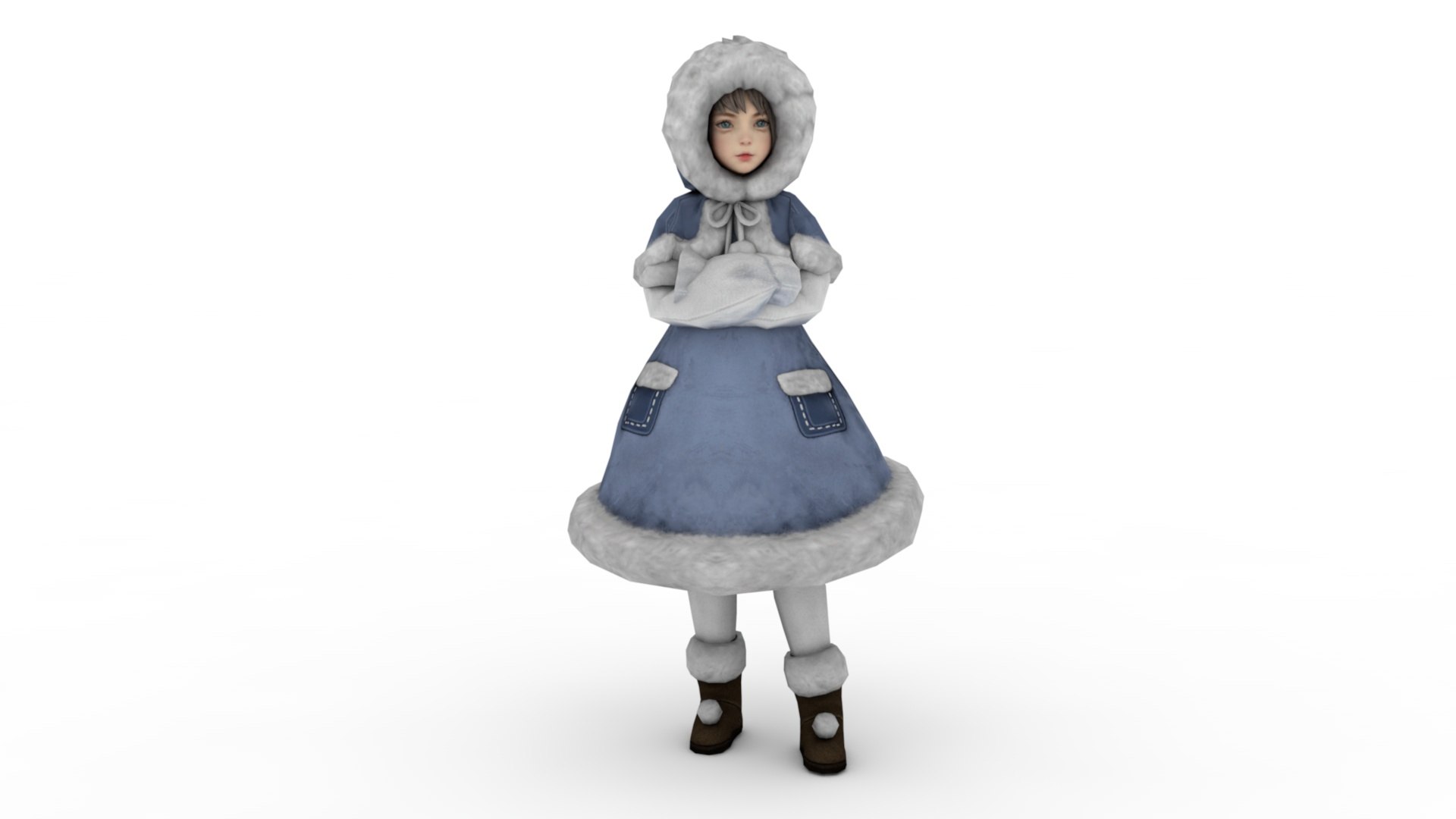 Realistic Little Girl Character 3D Model - TurboSquid 2186593