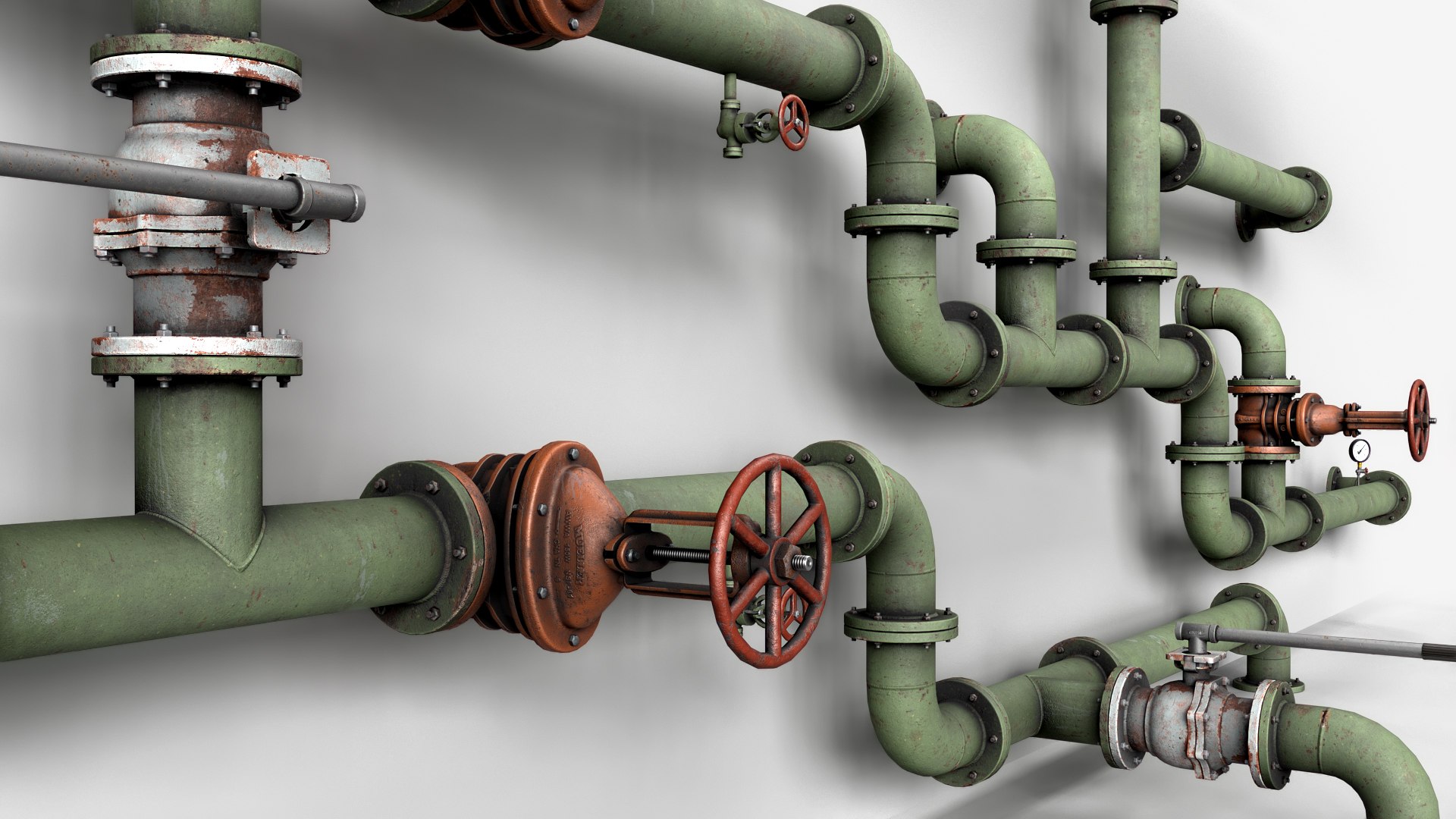 Modular industrial pipes and valves3Dモデル - TurboSquid 2070053