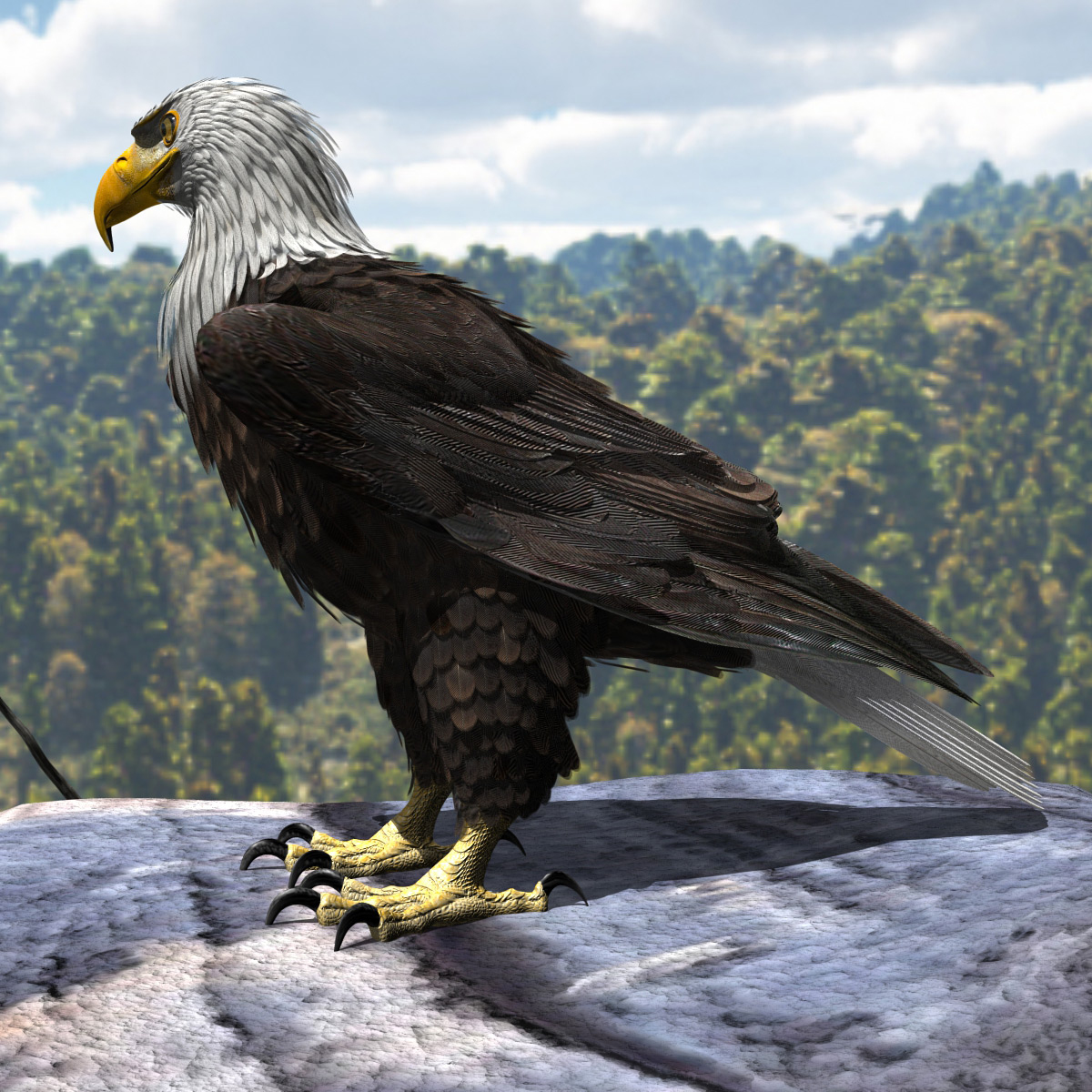 3d rigged lightwave eagle