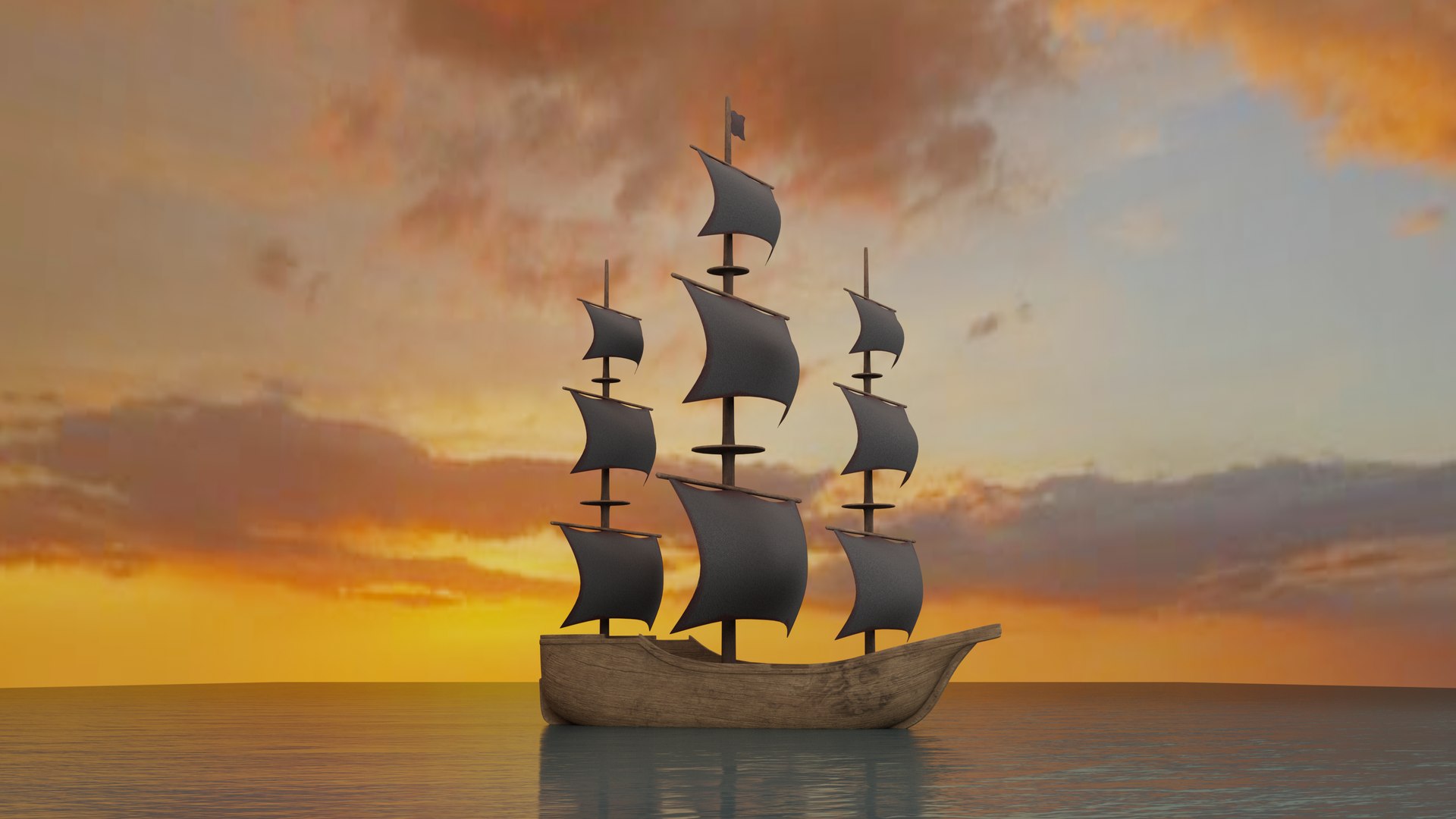 3D Old Ship Animated 3D Model - TurboSquid 2246750