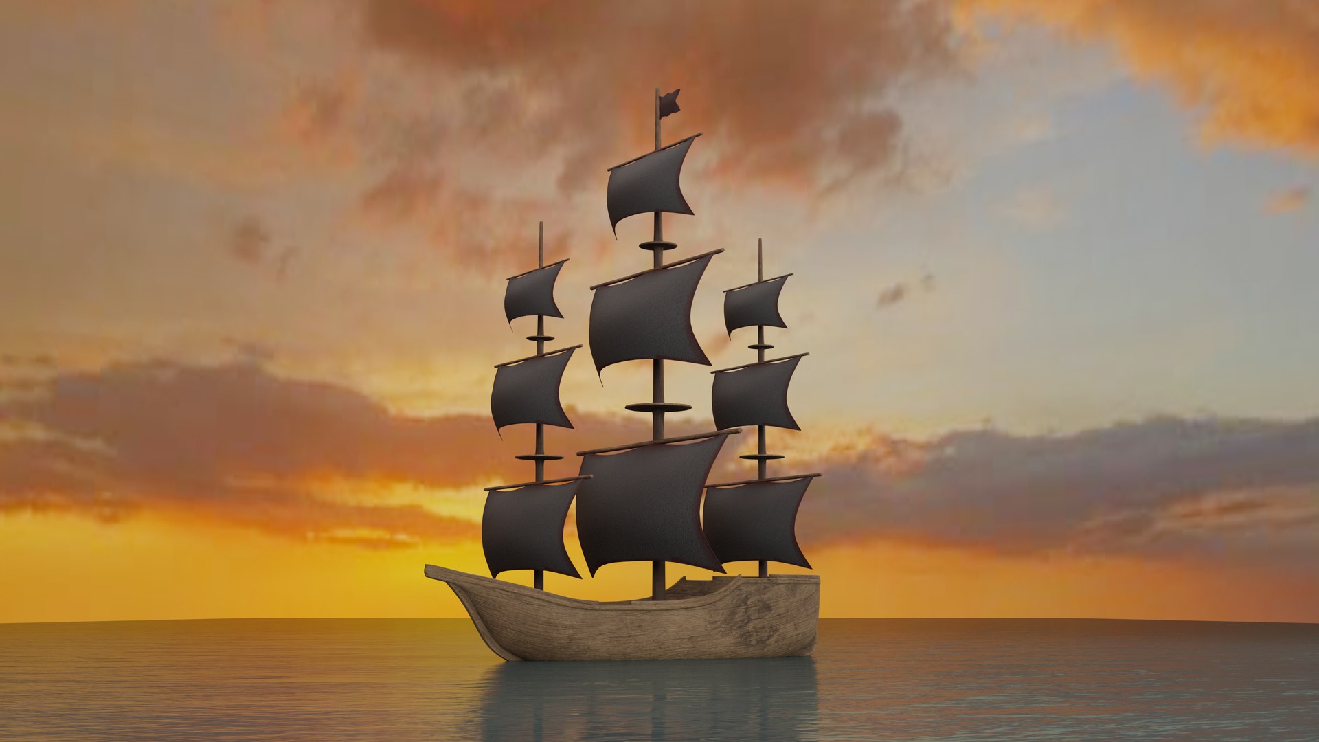 3D Old Ship Animated 3D Model - TurboSquid 2246750