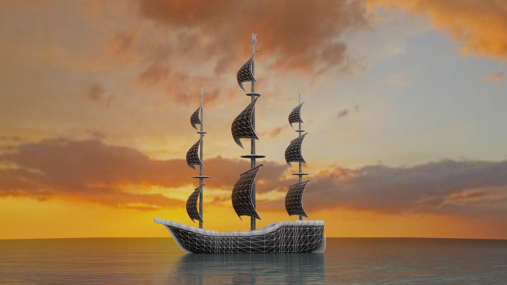 3D Old Ship Animated 3D Model - TurboSquid 2246750