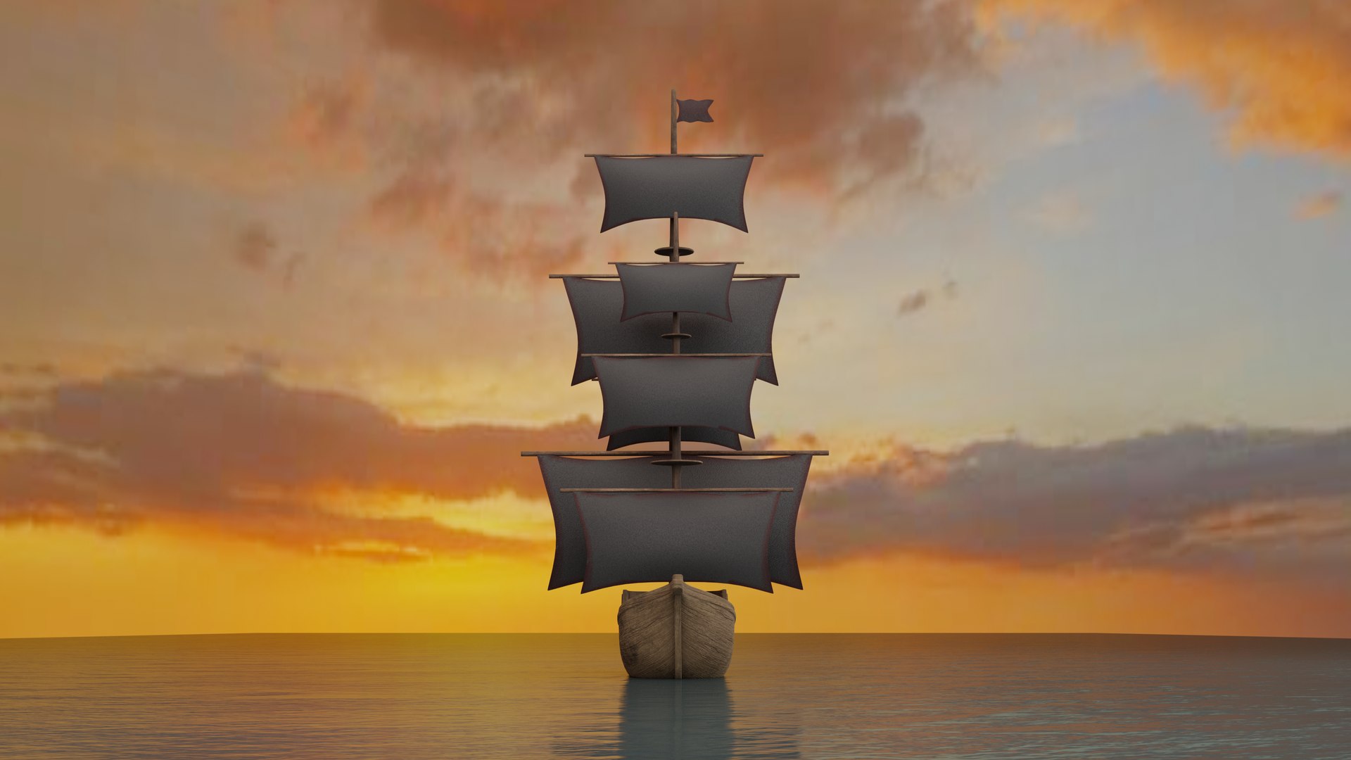 3D Old Ship Animated 3D Model - TurboSquid 2246750