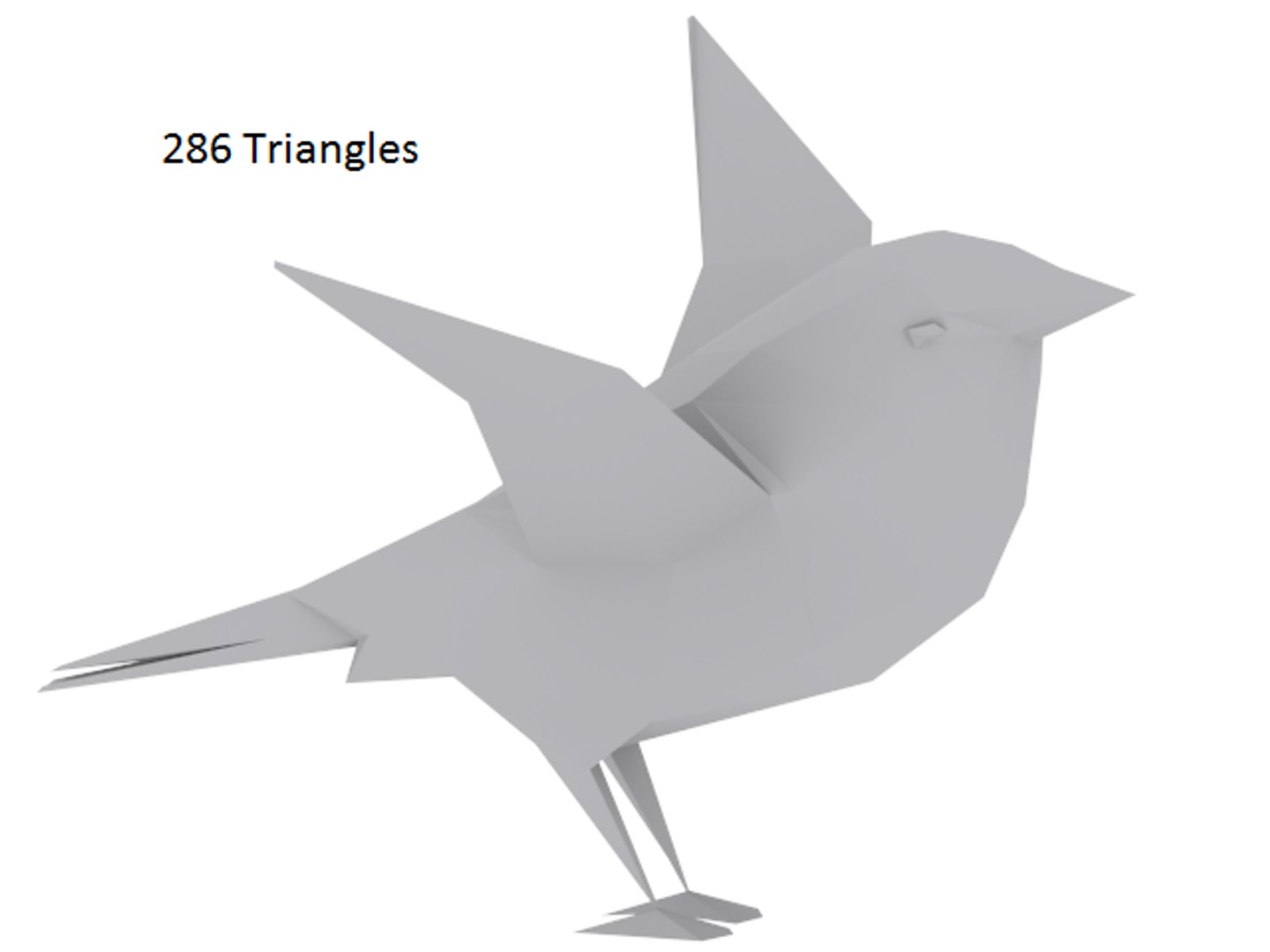 Free Obj Mode Bird Quad Triangles