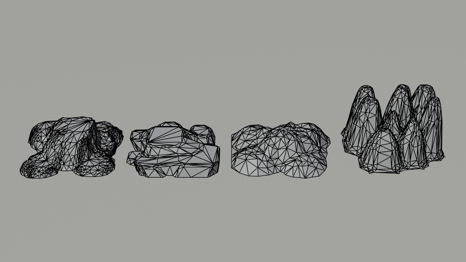 Low-poly Cartoon Mountains Kit Poly Style 3D Model - TurboSquid 1837777
