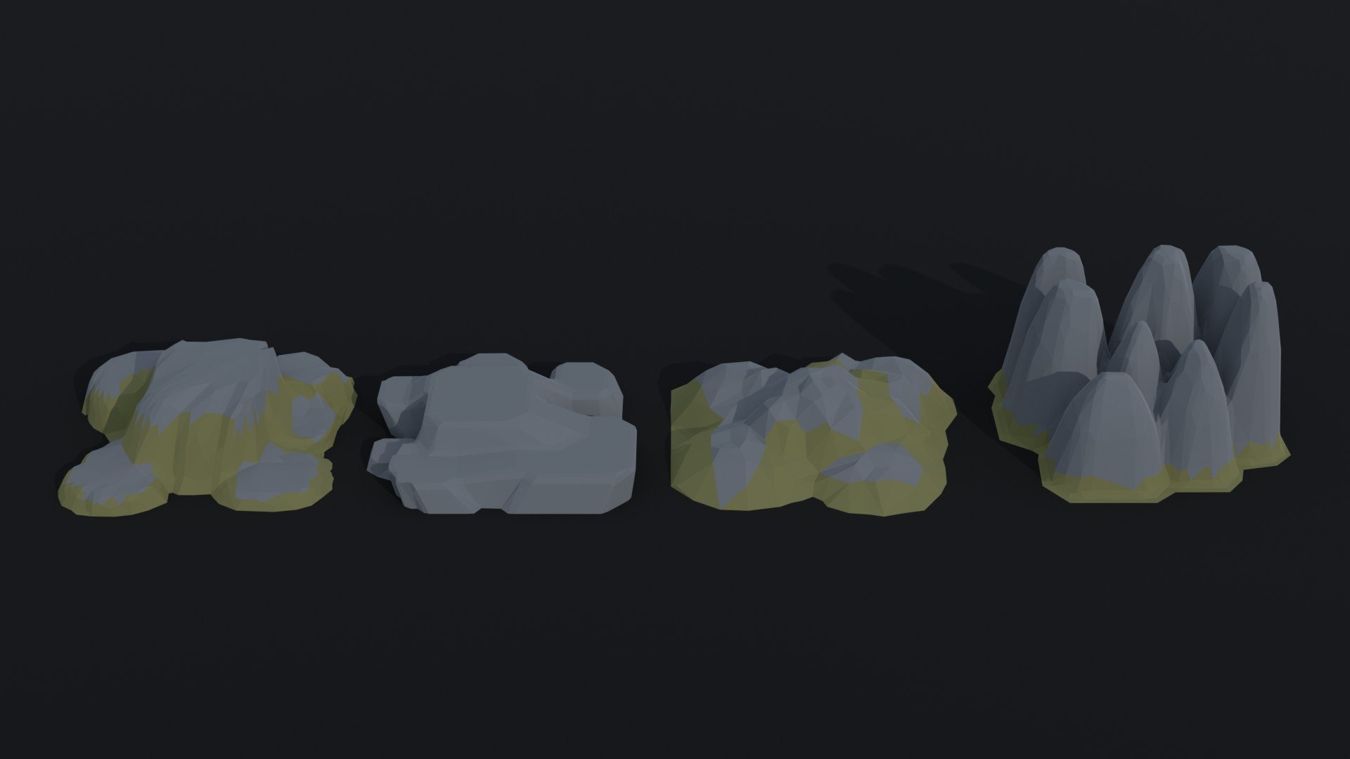 Low-poly Cartoon Mountains Kit Poly Style 3D Model - TurboSquid 1837777