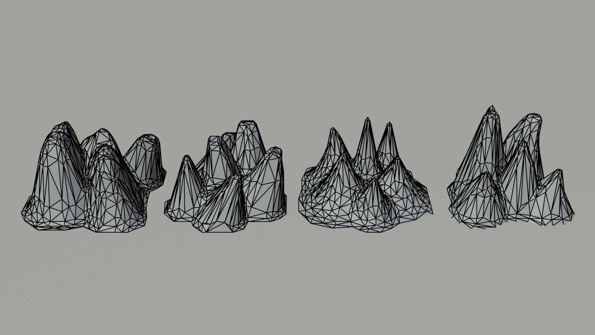 Low-poly Cartoon Mountains Kit Poly Style 3D Model - TurboSquid 1837777