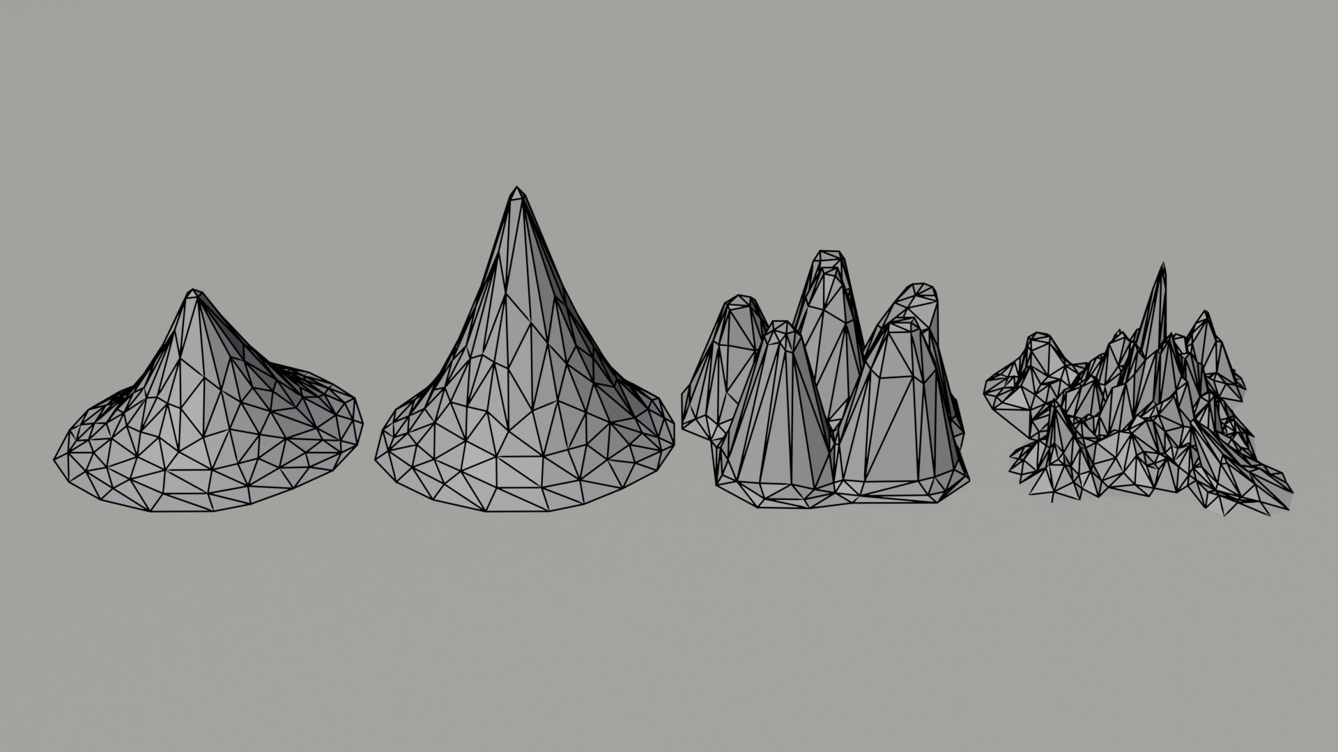 Low-poly Cartoon Mountains Kit Poly Style 3D Model - TurboSquid 1837777
